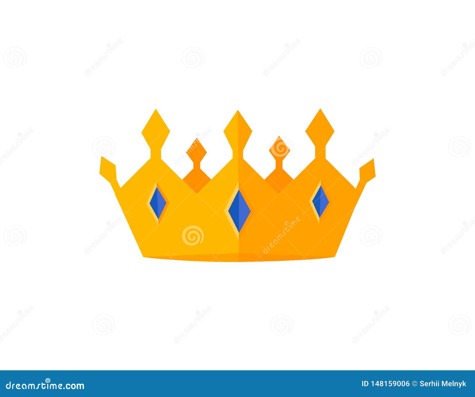 Vector gold crowns. stock vector. Illustration of crowned - 148159006