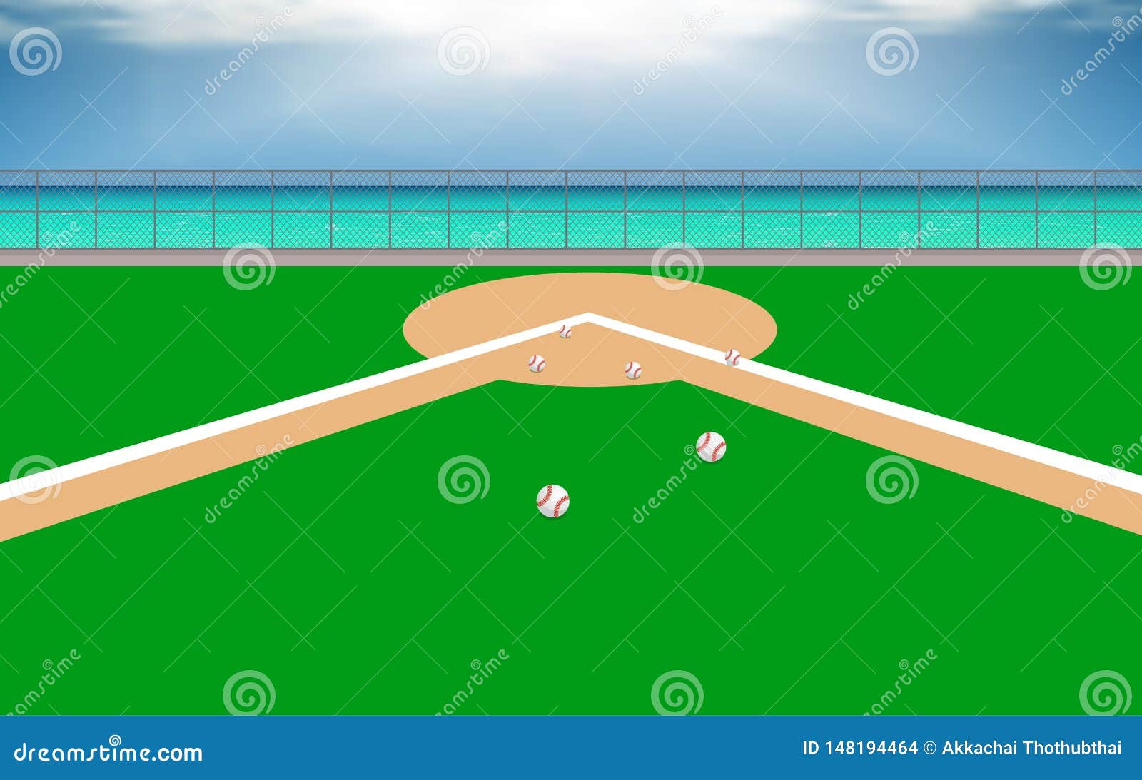 Outdoor baseball court stock photo. Image of team, activity - 148194464
