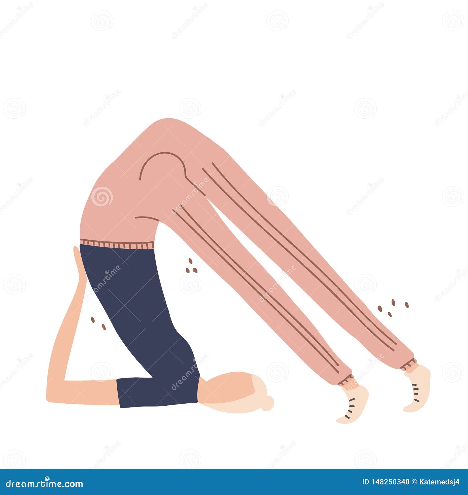 Yoga Pose Plough Or Halasana Vector Illustration. Flat Modern Vector ...