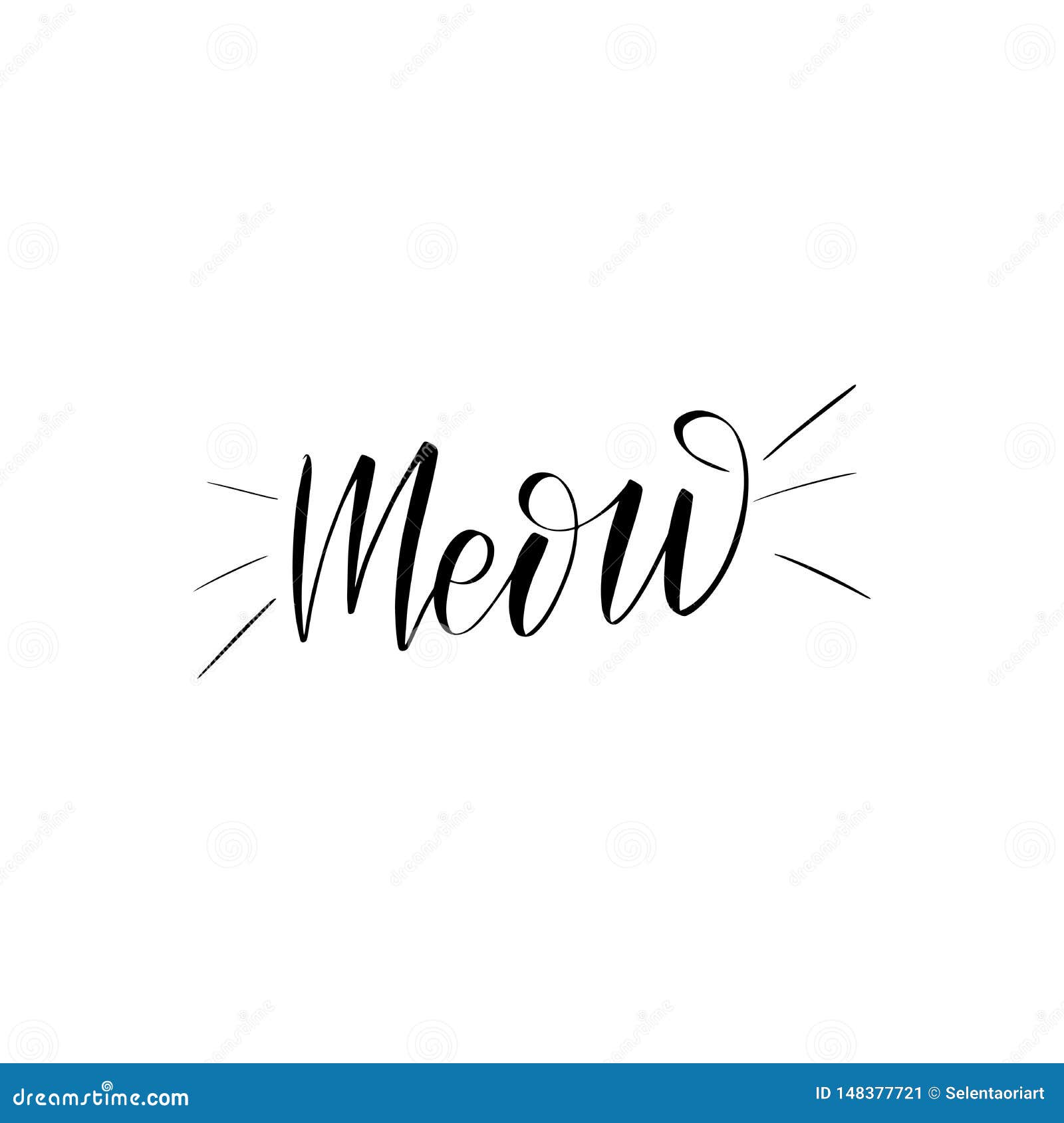 Brush lettering meow stock vector. Illustration of kitty - 148377721