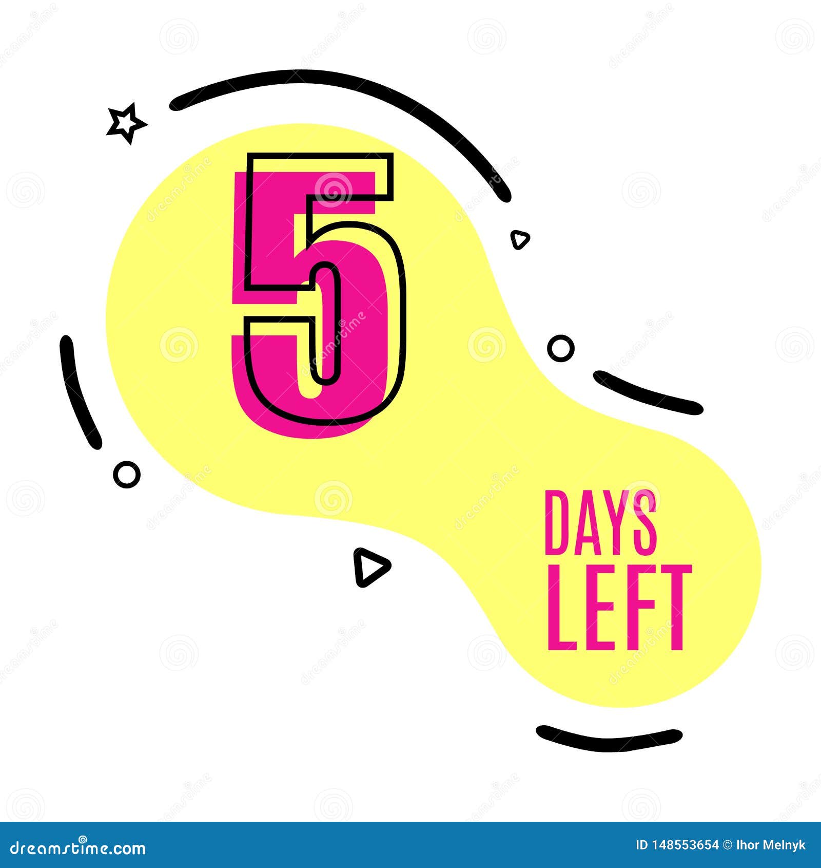 Shape Logo Number of Days Left Stock Vector - Illustration of company ...