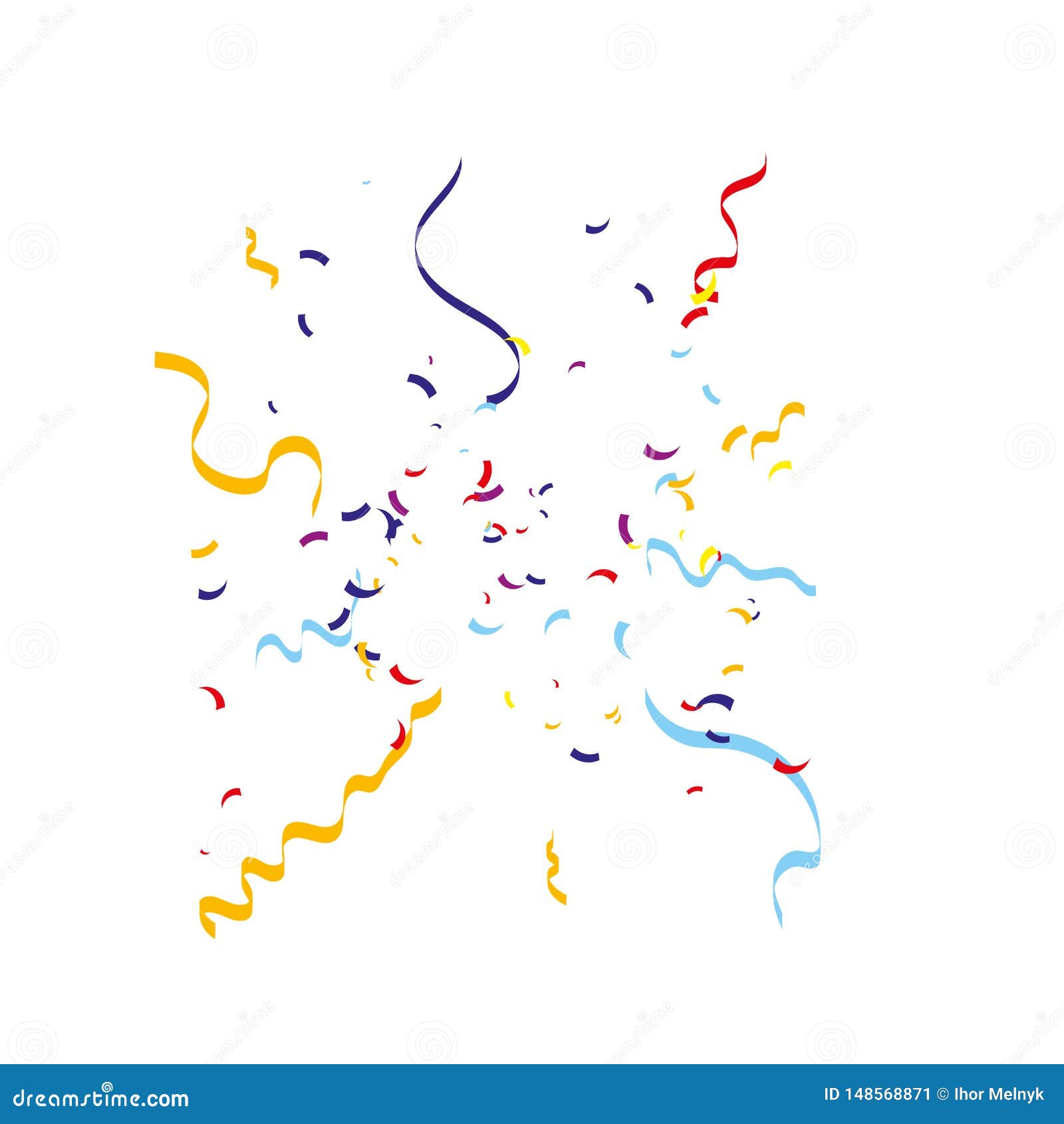 Colorful Confetti. Confetti Paper Stock Vector - Illustration of design ...
