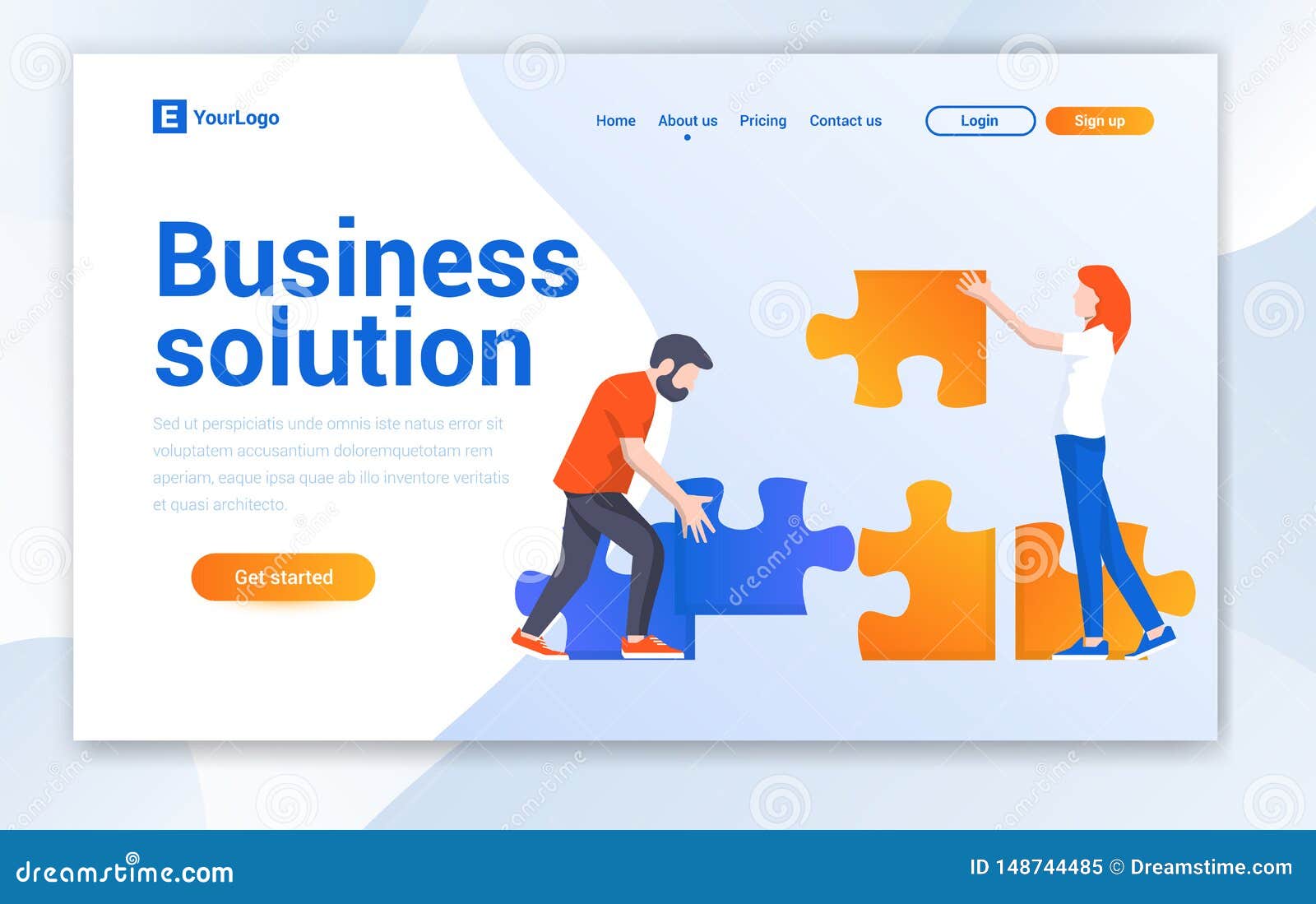 Business Solution Agency Modern Flat Design Vector Illustration ...