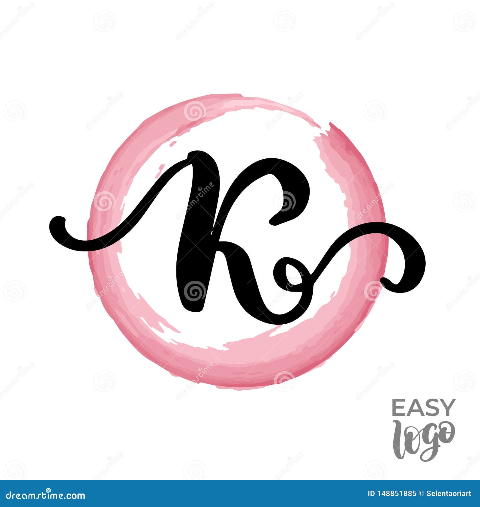 Letter K In Calligraphy