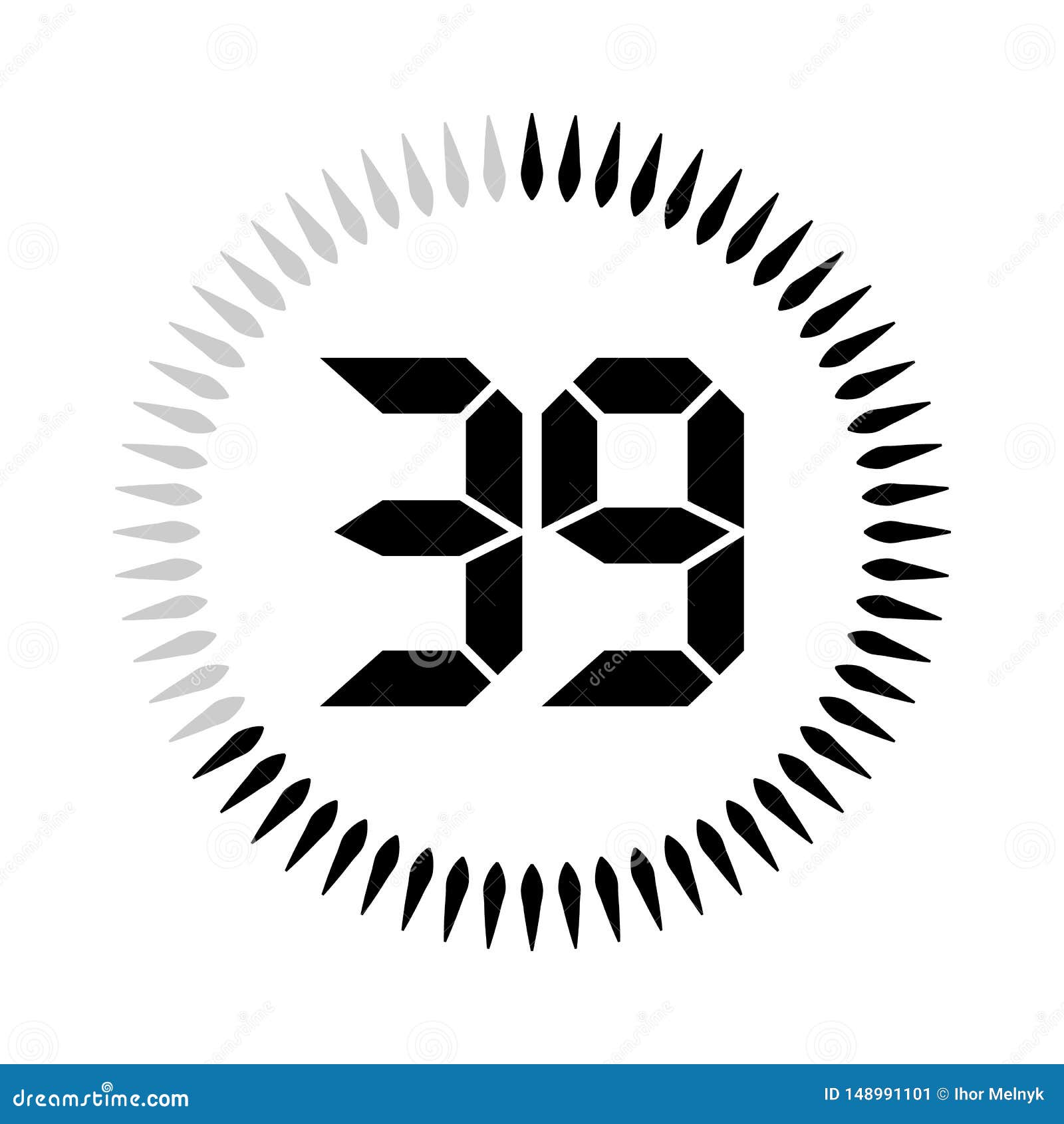 The Minutes or Seconds Timer Stock Vector - Illustration of flat ...