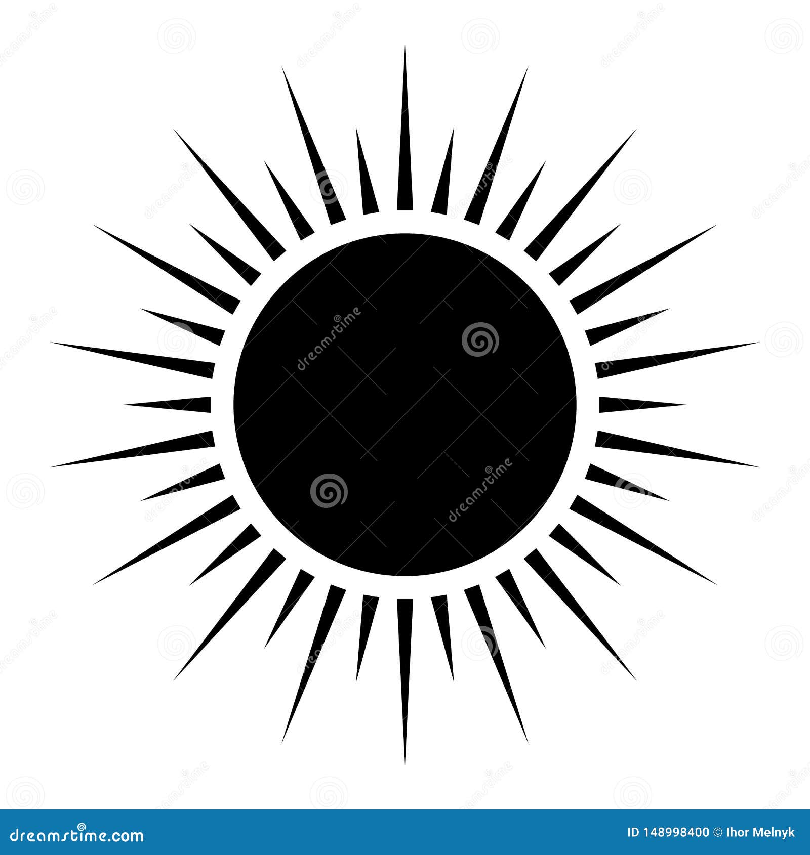 Black Sun Vector Art