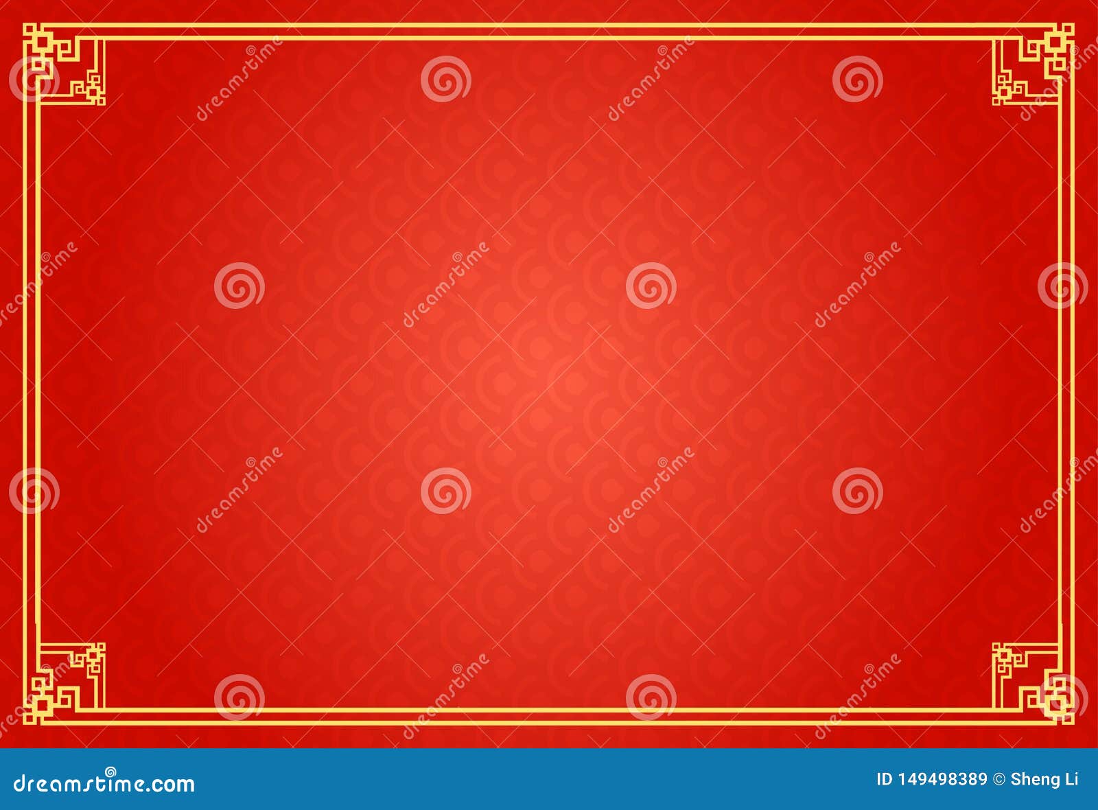 Chinese Traditional Background, the Great Wall Style Frame Stock Vector ...