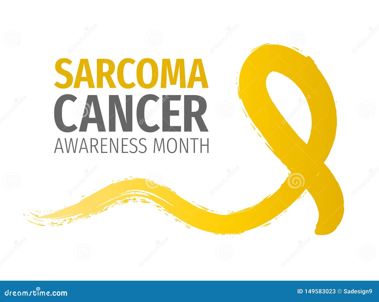 Sarcoma Cancer Awareness Ribbon Vector Illustration Isolated ...