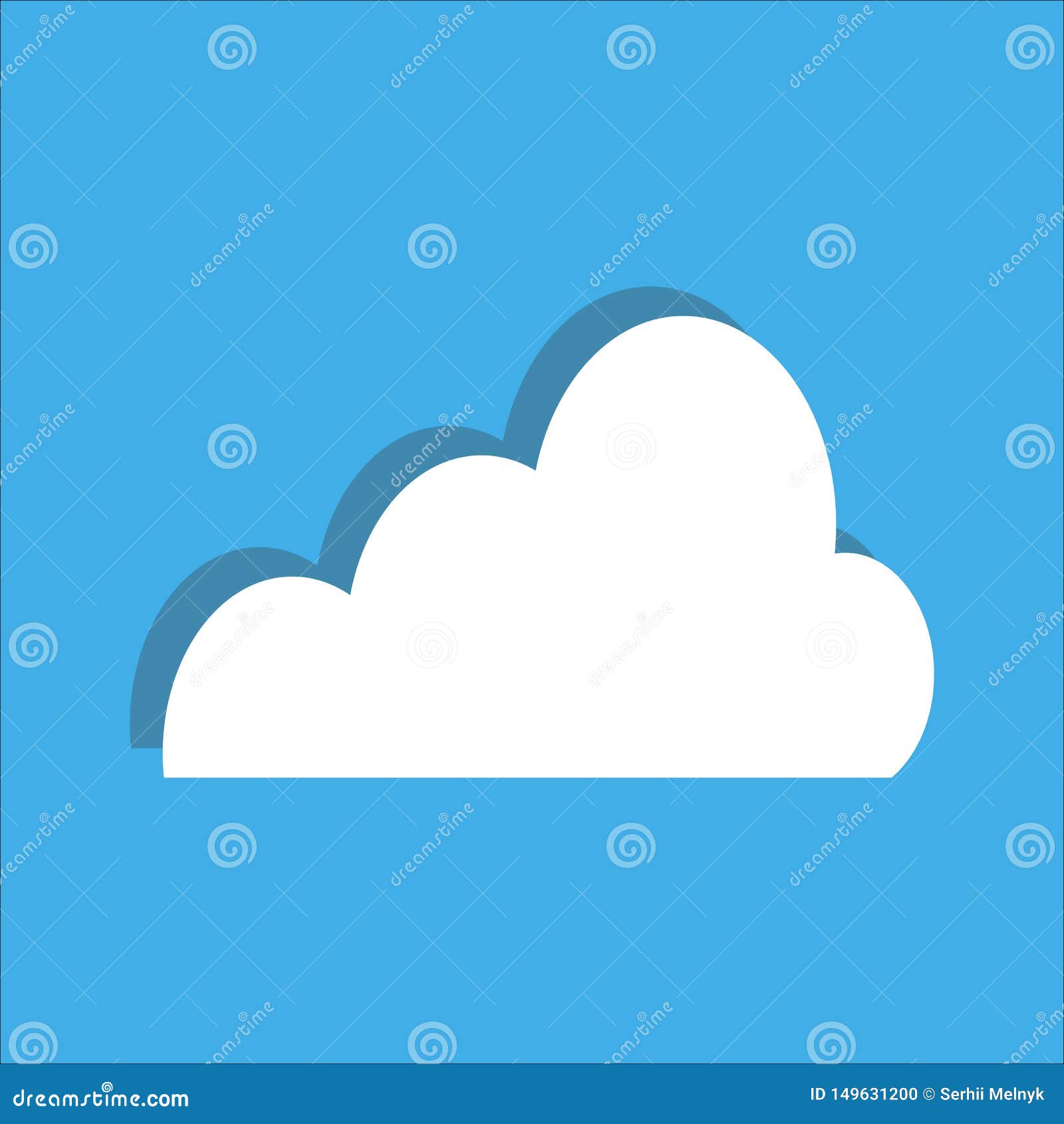 Cloud. Vector illustration stock vector. Illustration of isolated ...