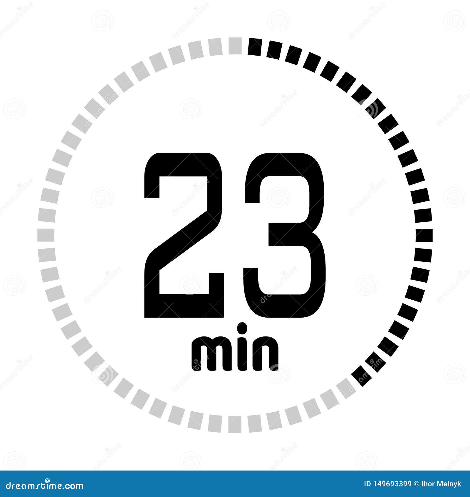 The Minutes Countdown Timer Stock Vector - Illustration of circle ...