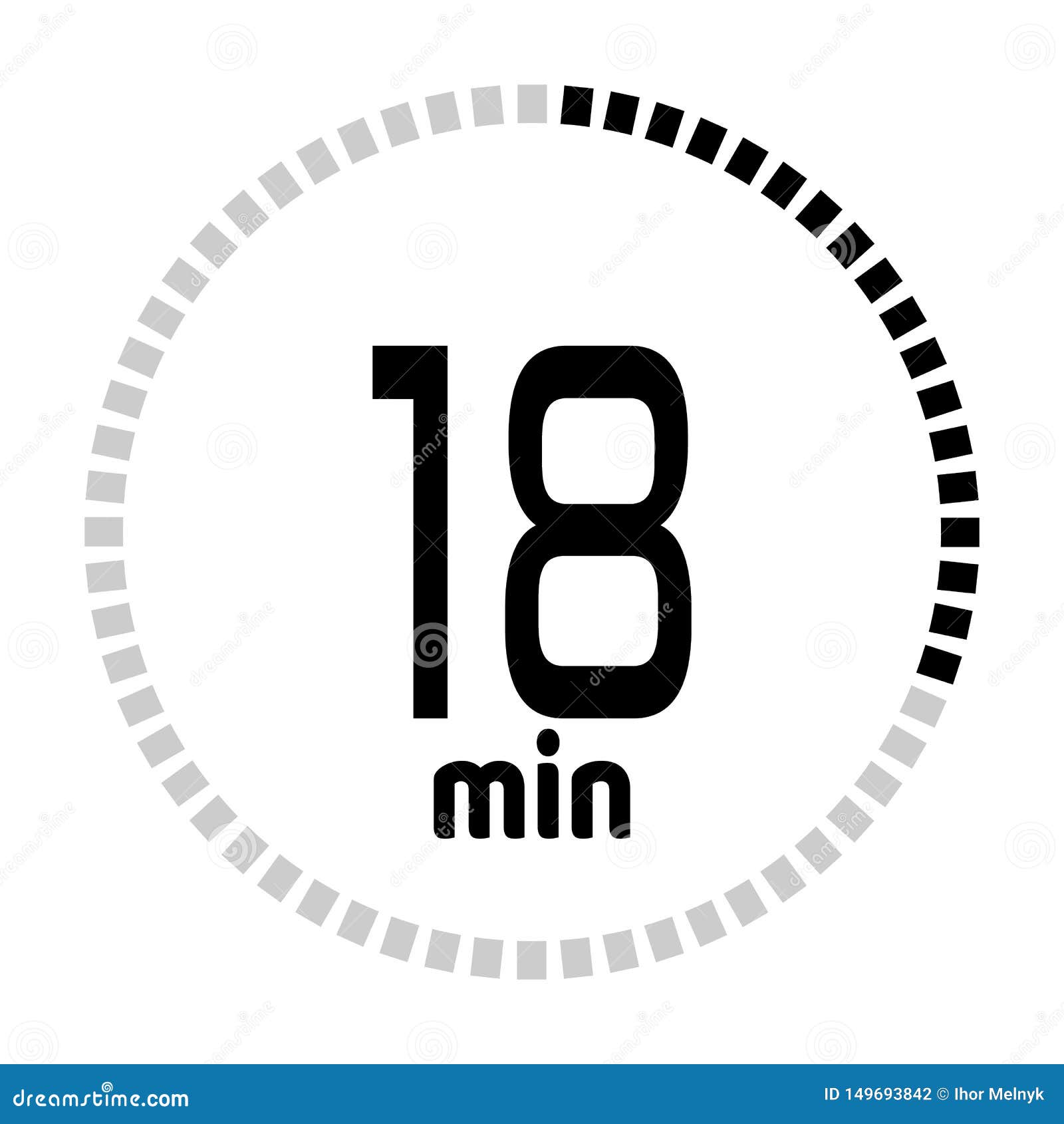 The Minutes Countdown Timer Stock Vector - Illustration of circle ...