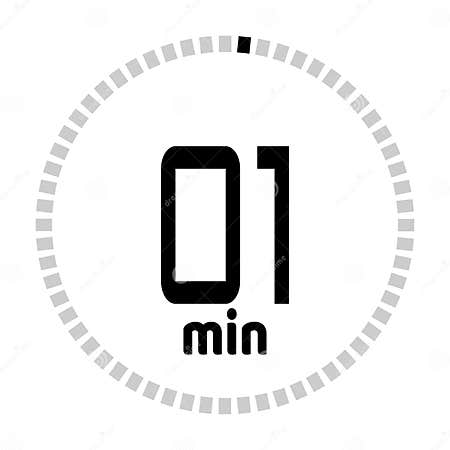 The 1 Minutes Countdown Timer Stock Vector - Illustration of counter ...