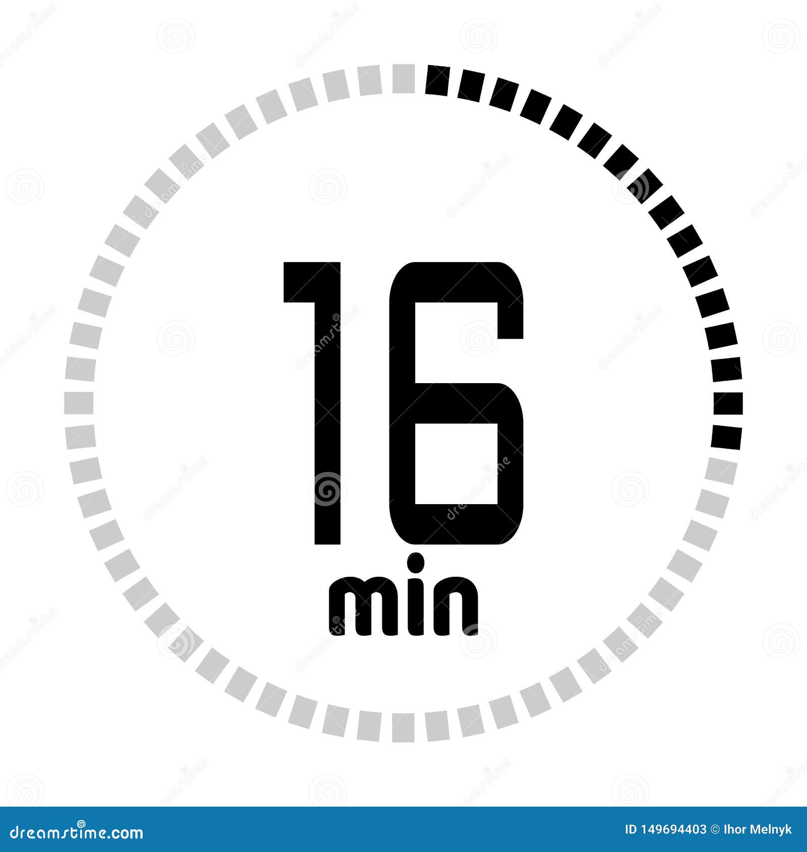 The Minutes Countdown Timer Stock Vector - Illustration of sign, minute ...