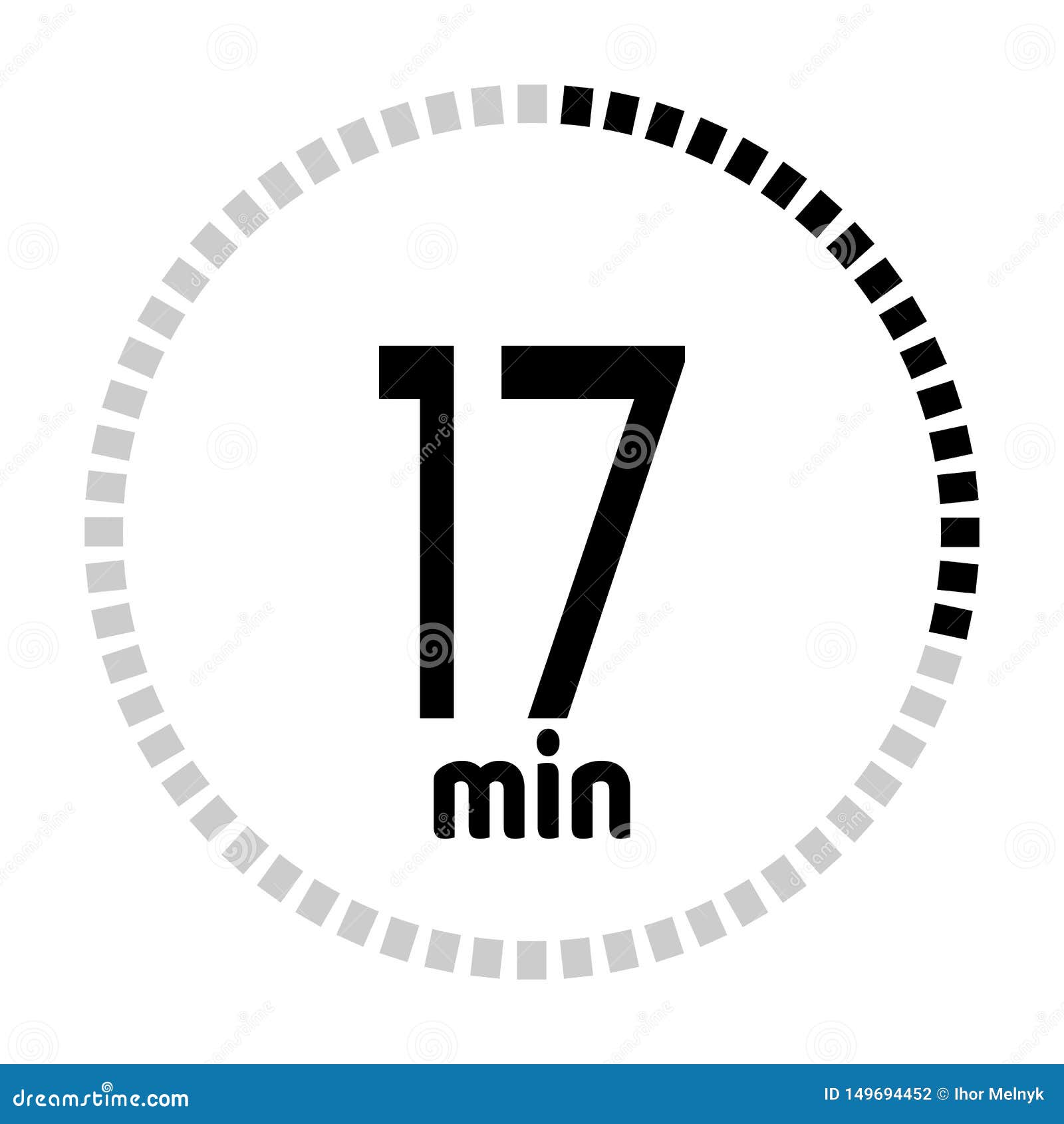 The Minutes Countdown Timer Stock Vector - Illustration of slow ...
