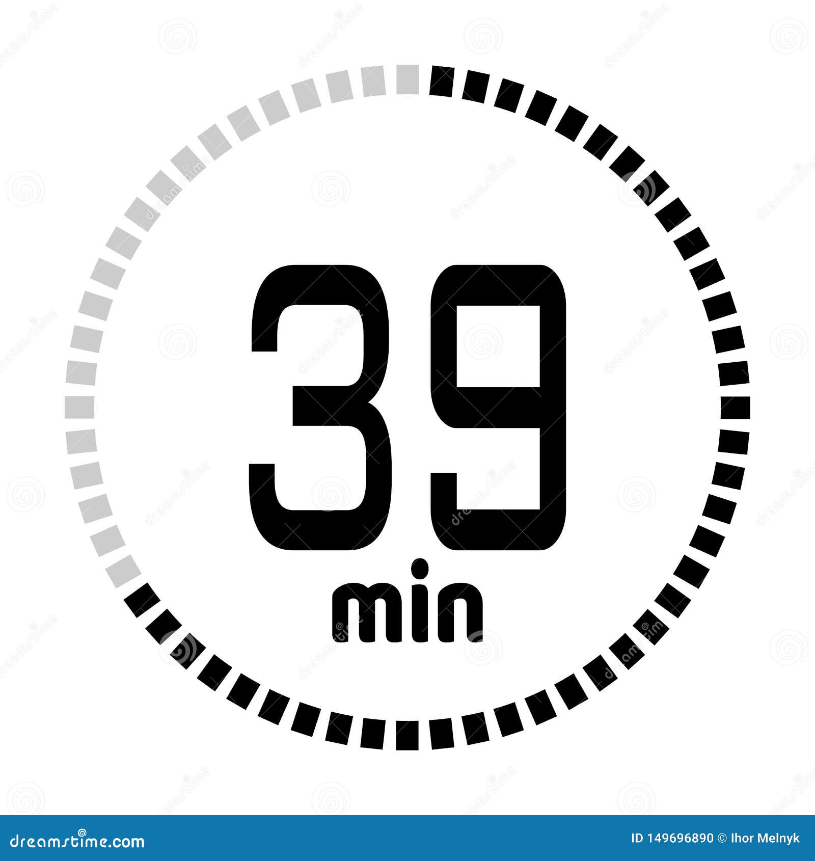 The Minutes Countdown Timer Stock Vector - Illustration of circle ...