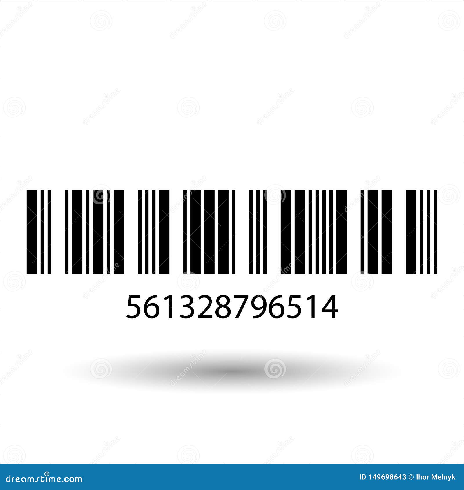 Barcode and number icon. stock vector. Illustration of item - 149698643