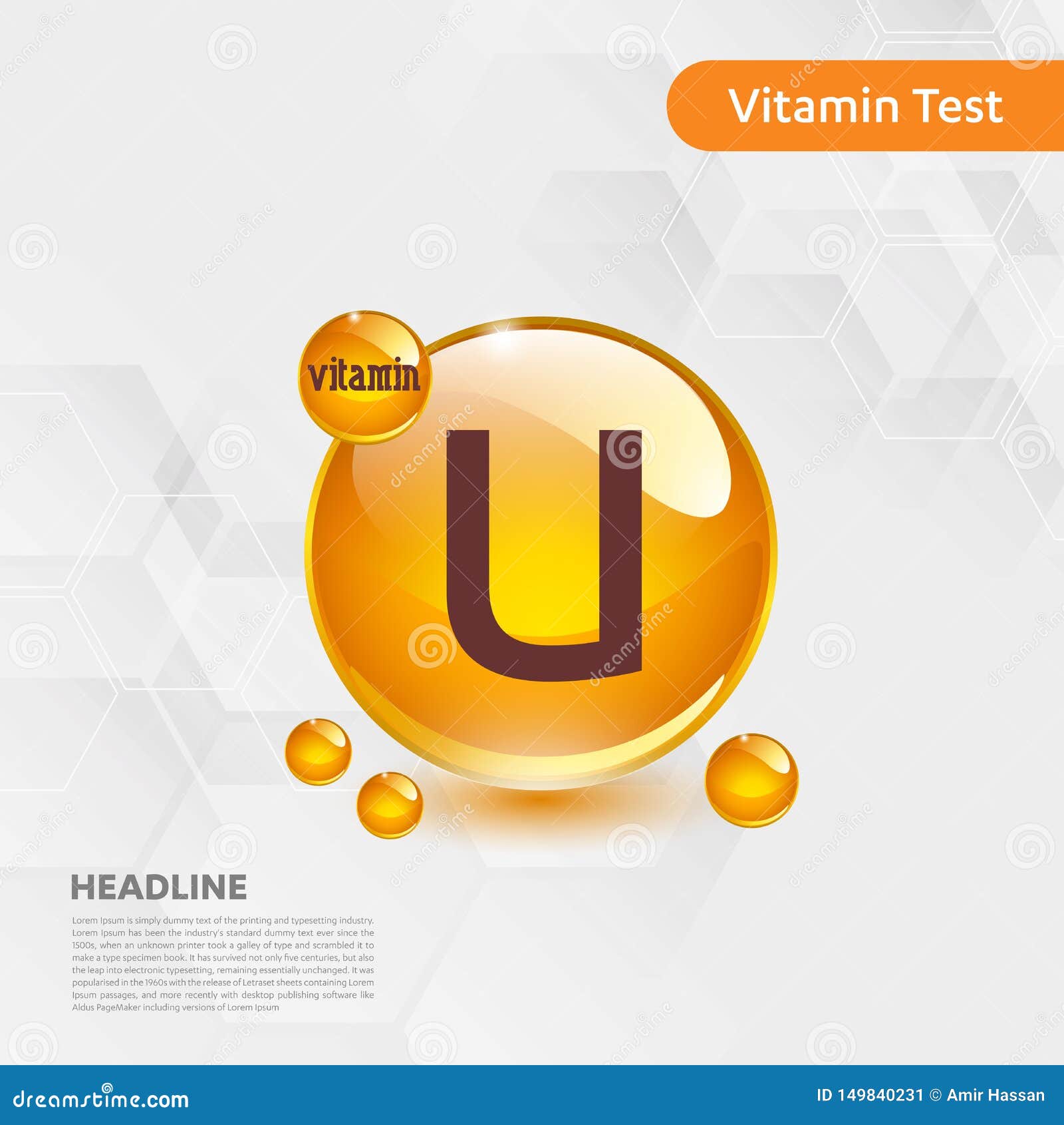 Vitamin U Gold Shining Pill Capcule Icon, Cholecalciferol. Golden ...