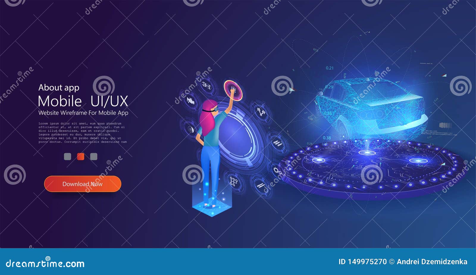 Future Car Repair Shop, Auto Dealer Service Stock Vector - Illustration ...