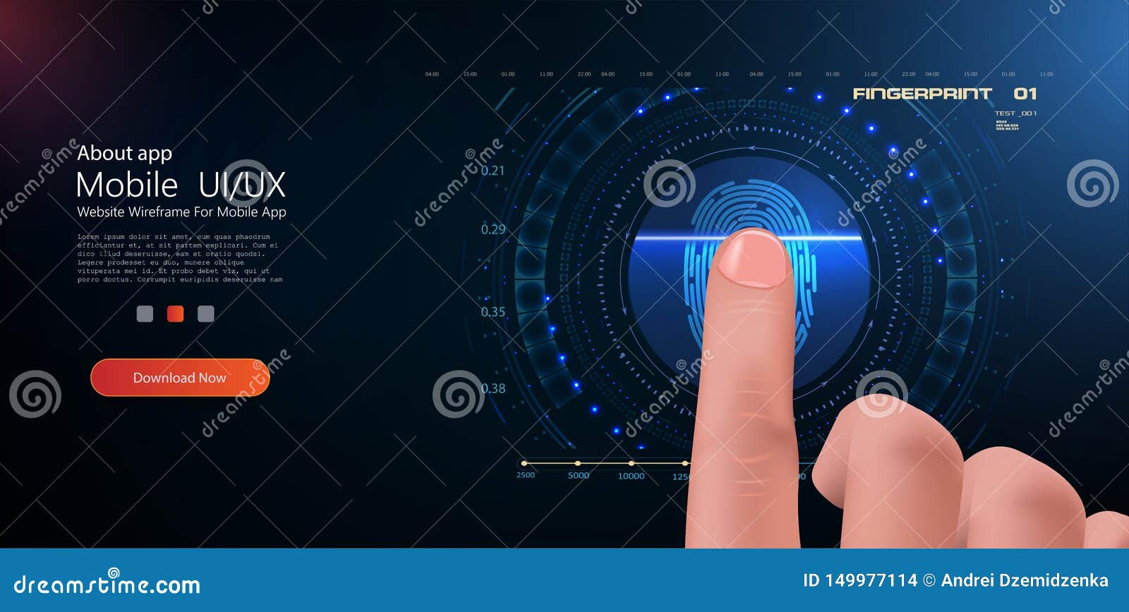 Biometric and Security Technology Concept Stock Vector - Illustration ...