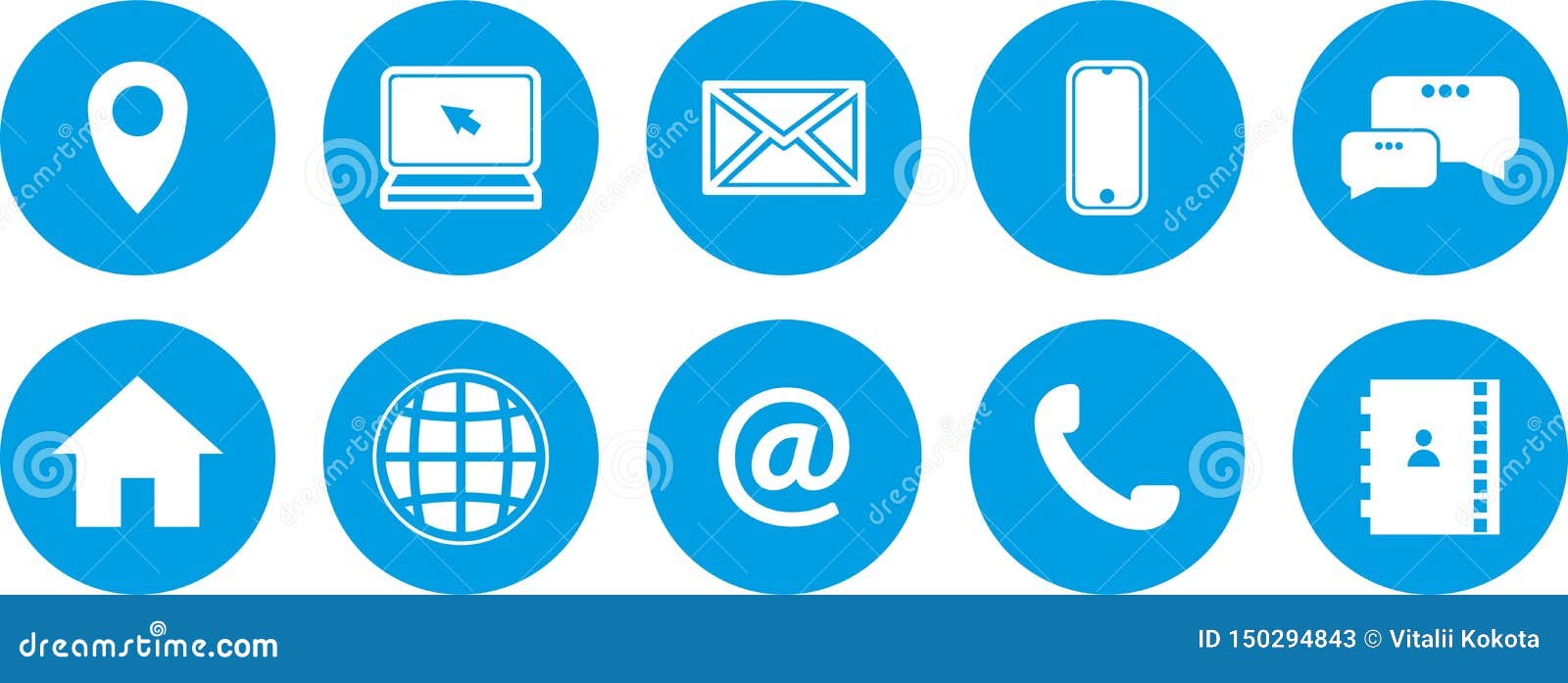 Communication Blue Icons Stock Illustrations – 50,843 Communication ...