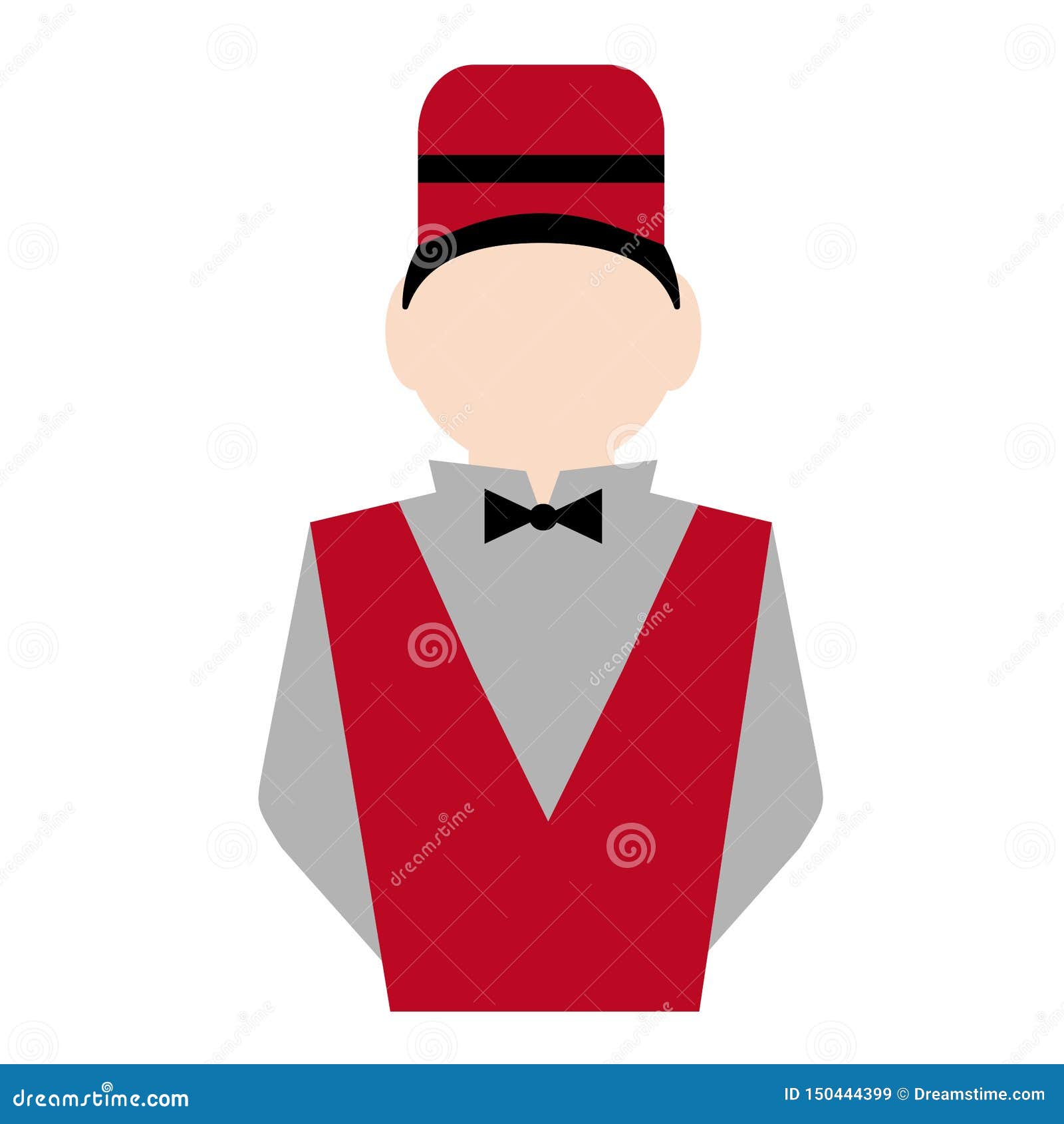 Valet silhouette symbol stock vector. Illustration of concrete - 150444399