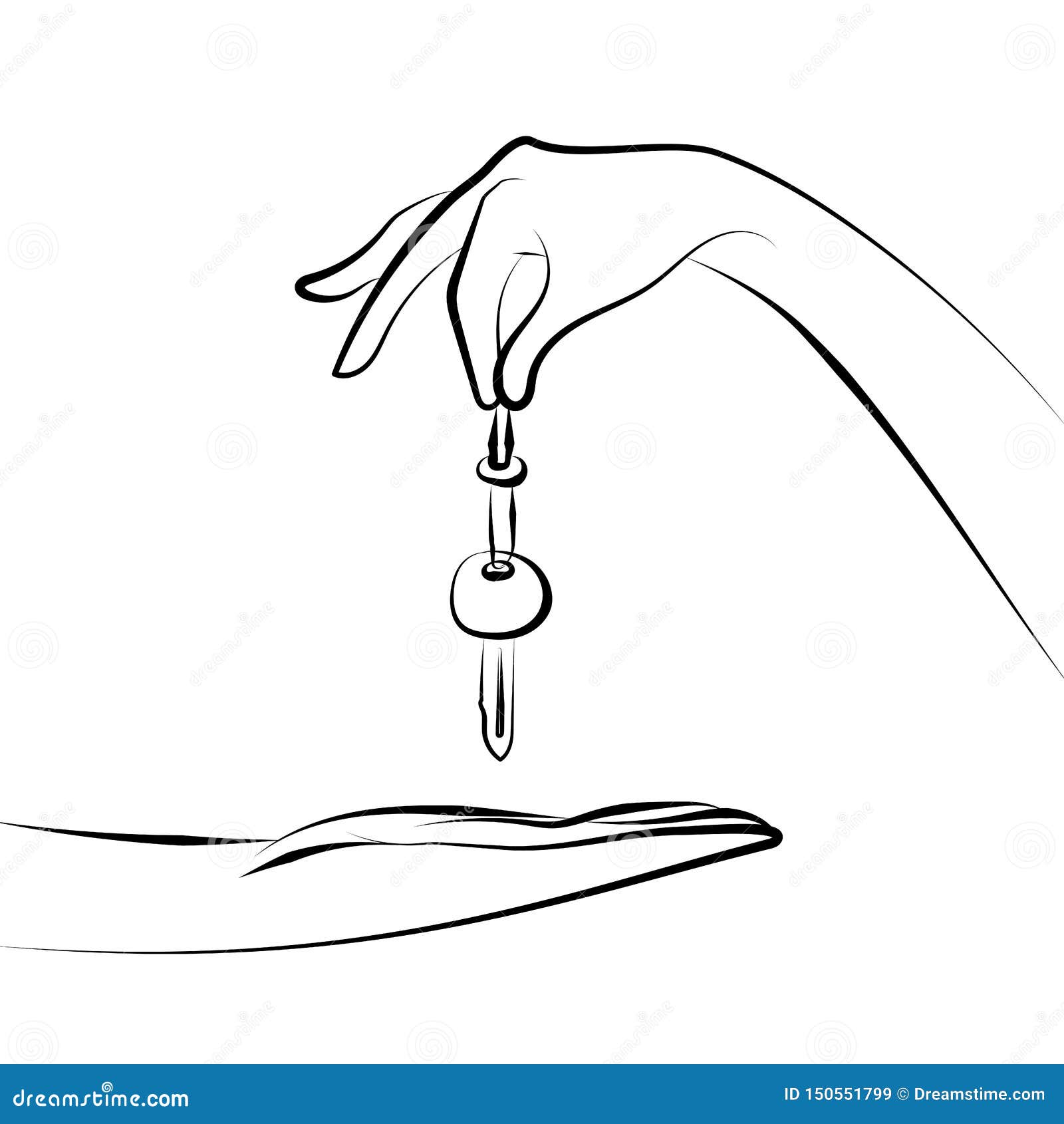 Hand Giving Keys Cartoon Vector | CartoonDealer.com #150551799