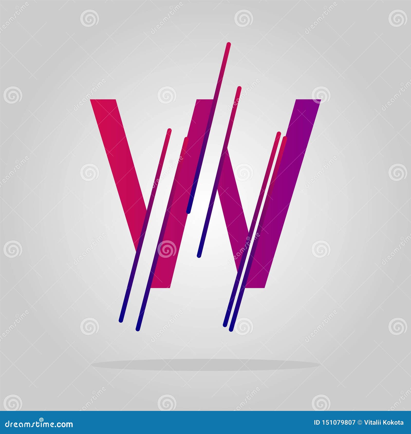 Logo Letter W Geometric Lines. Abstract Vector Logo Stock Vector ...