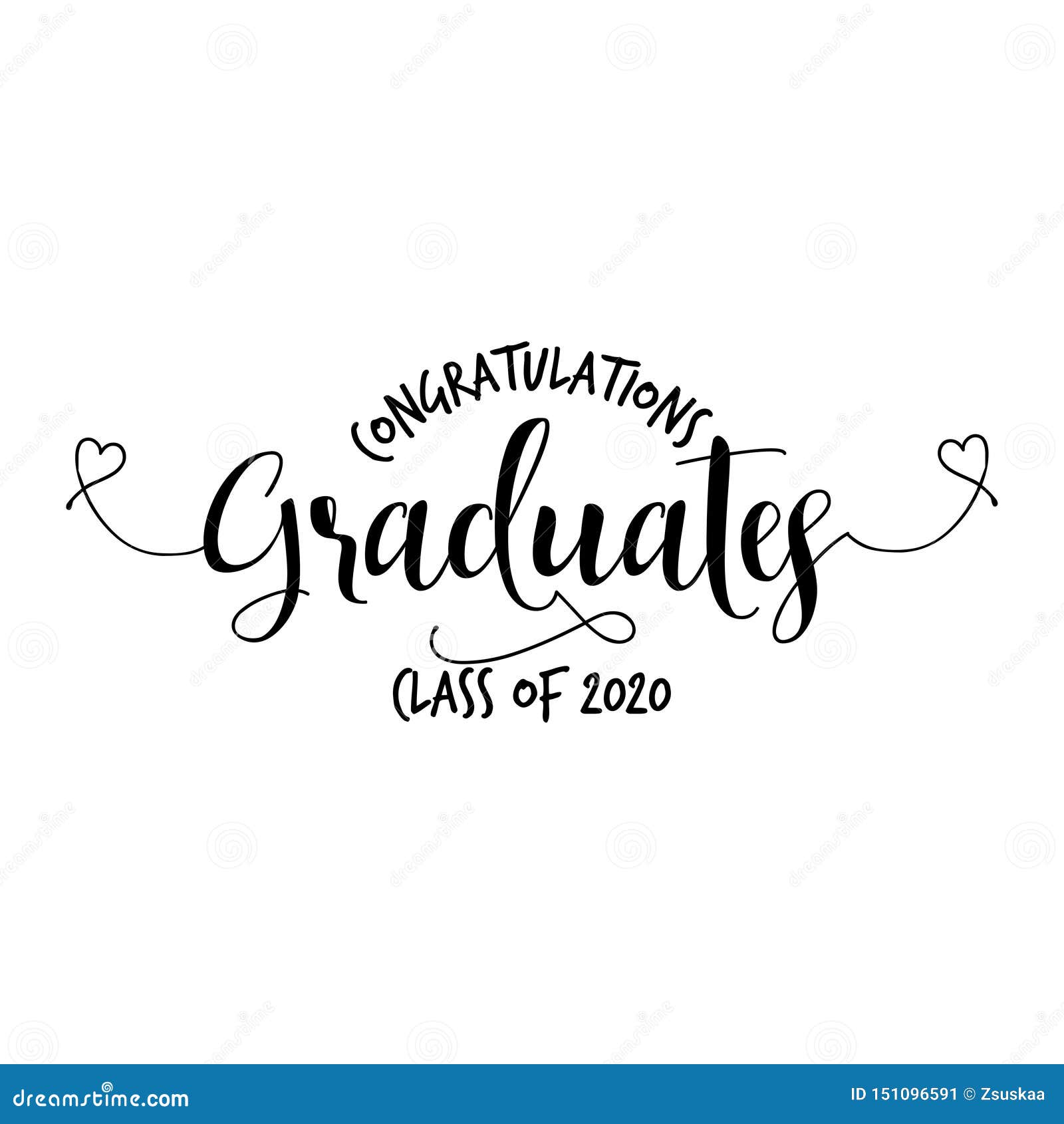 Web Congratulations Graduates Class of 2020 - Typography. Stock Vector ...