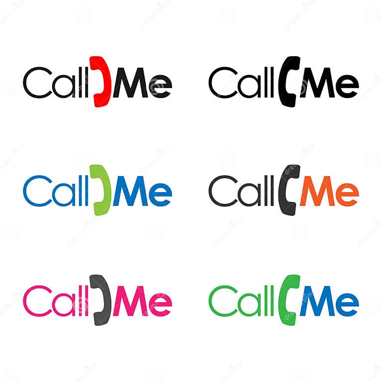 Call Me Icon Stock-vector. Colorful Set Icon Stock Vector ...
