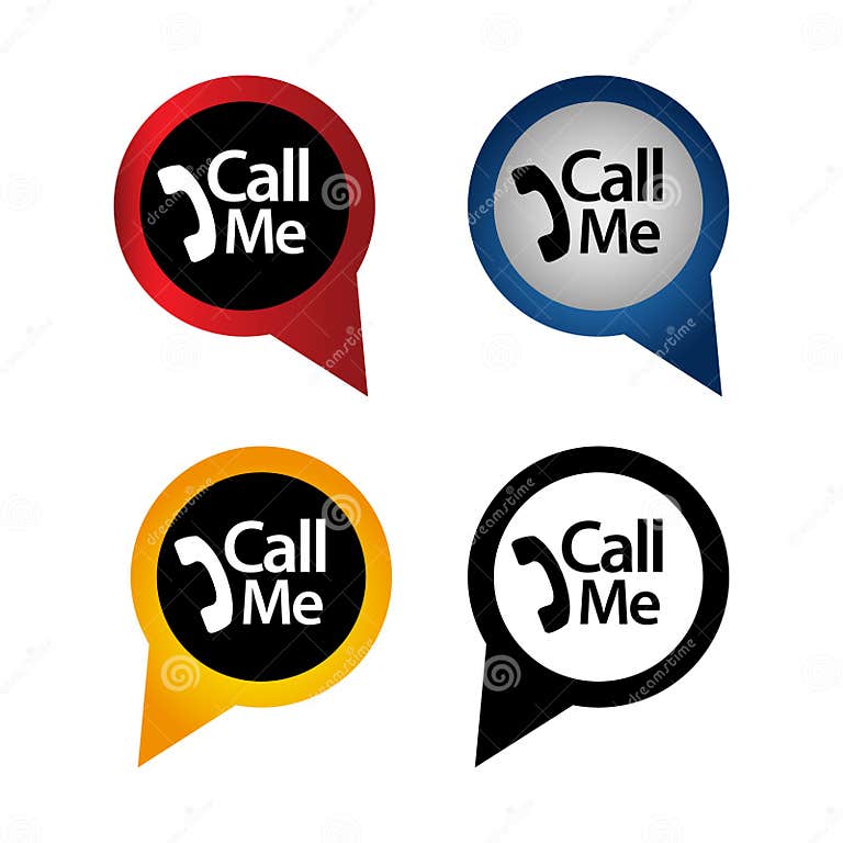 Call Me Icon Stock-vector. Colorful Set Icon Stock Vector ...