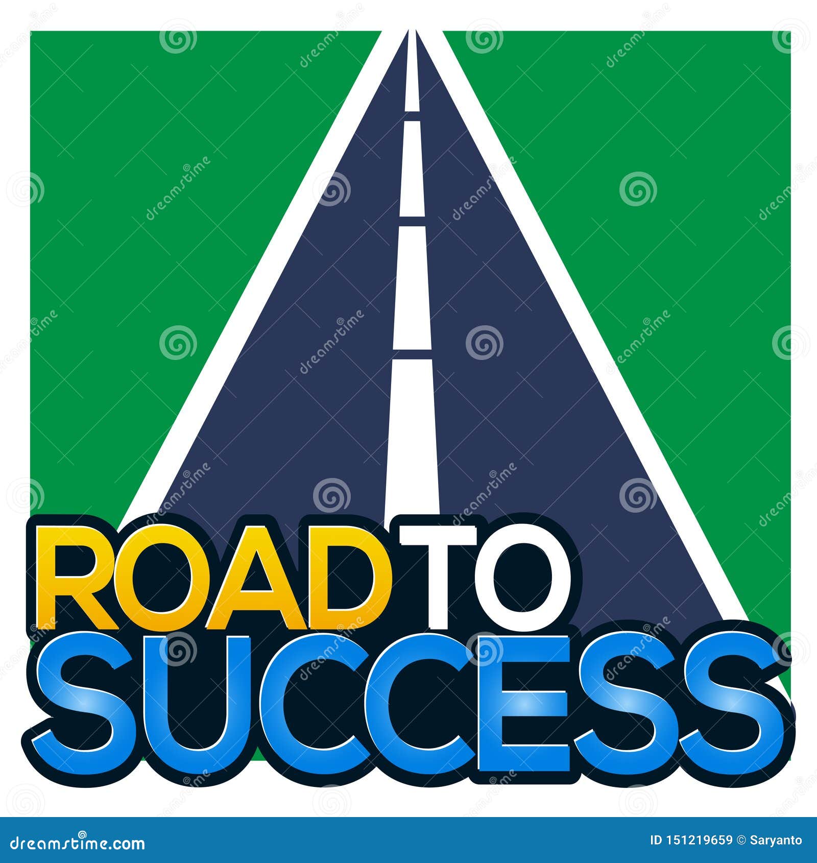 Road To Success Icon Stock-vector. Stock Vector - Illustration of blue ...