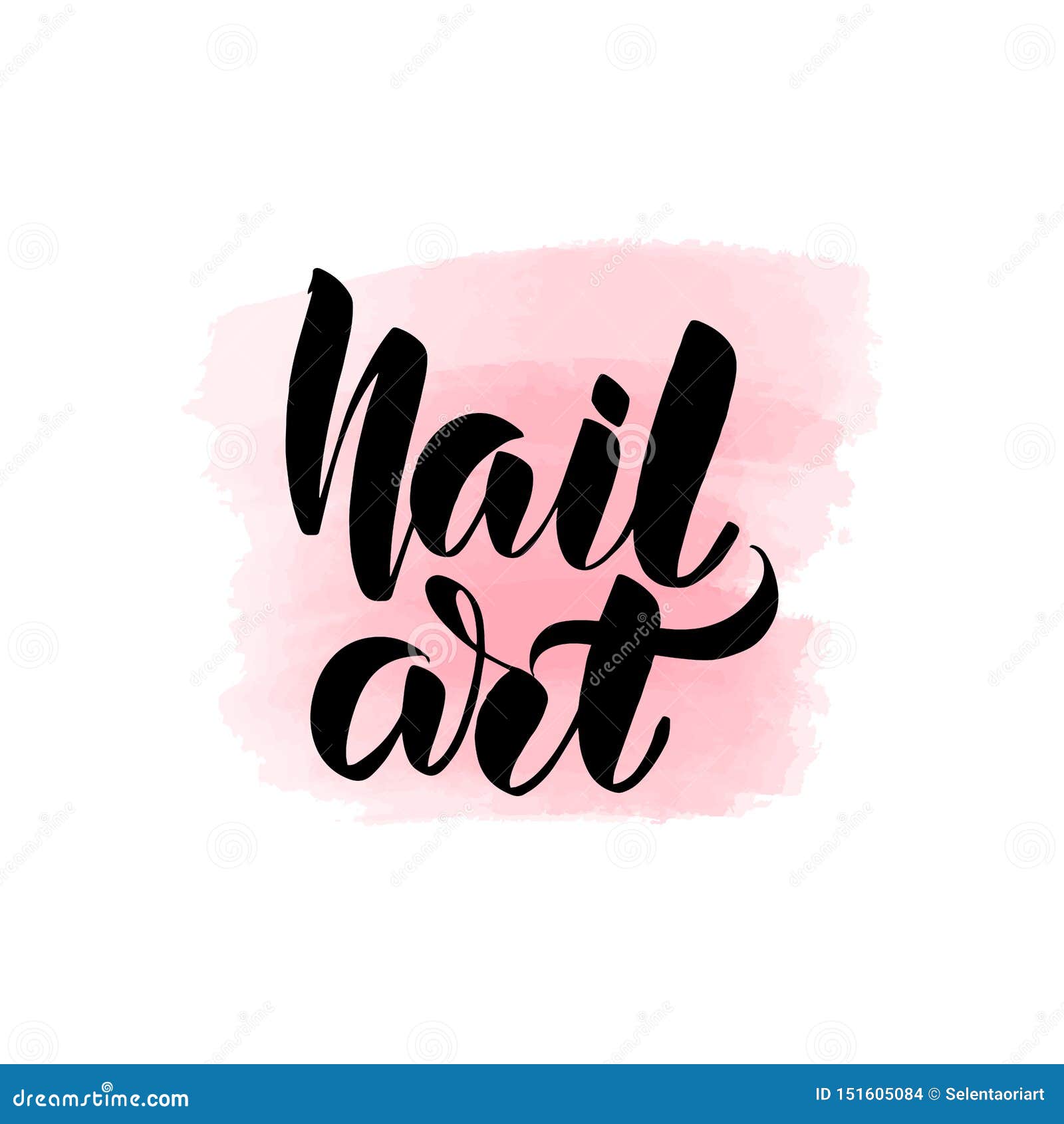 Lettering nail art stock vector. Illustration of design - 151605084