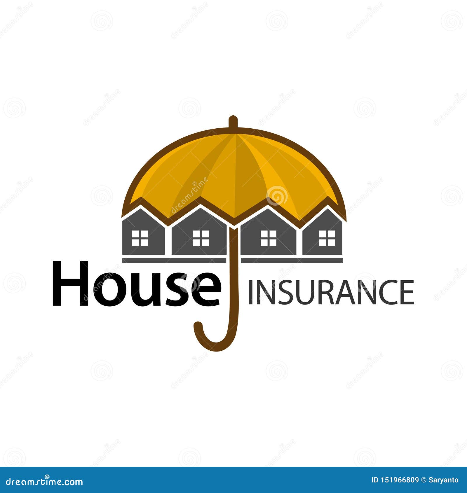 House Insurance Logo Stock. Flat Design Stock Vector - Illustration of ...