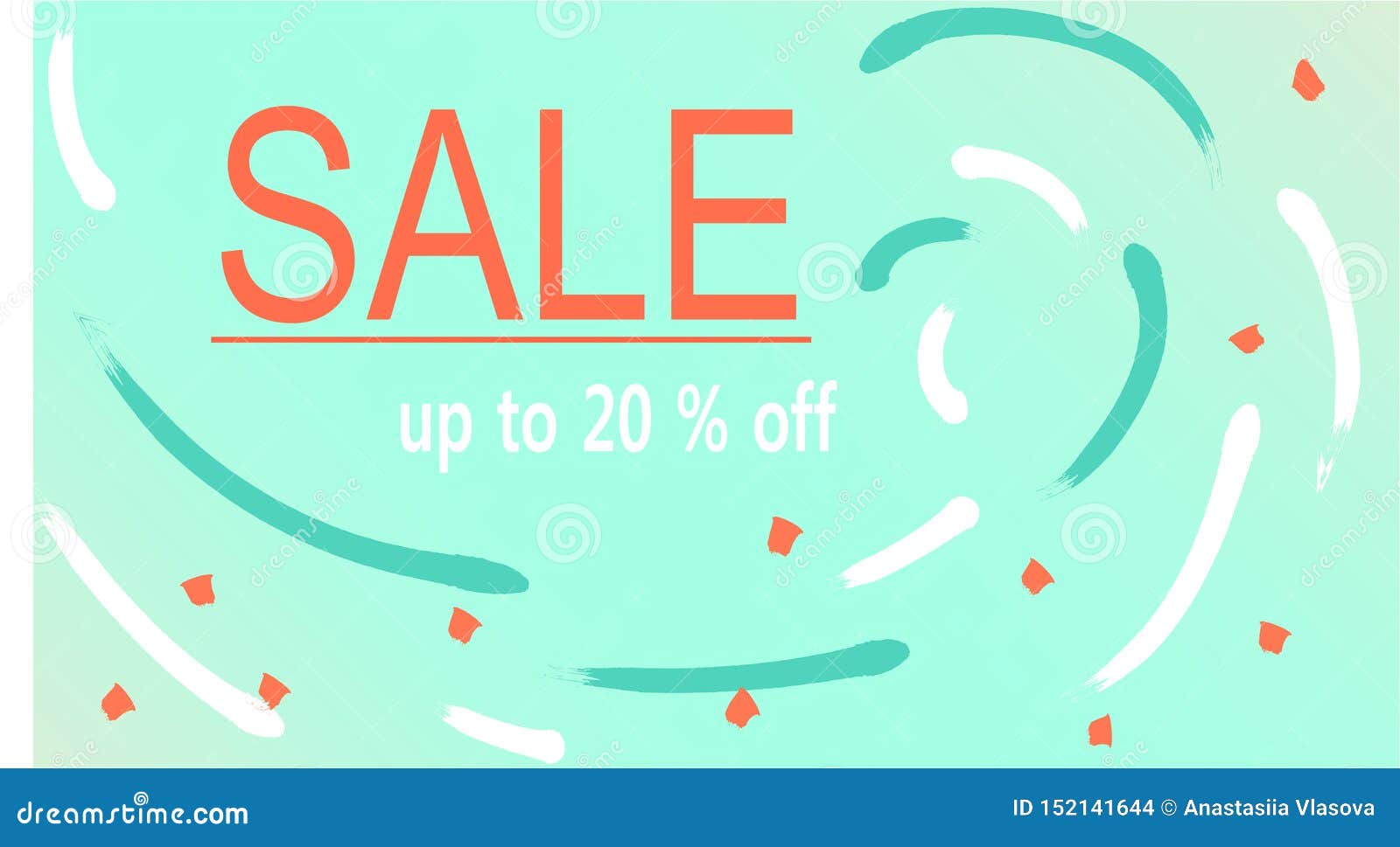 Design of a Web-page with Sale Information. Stock Vector - Illustration ...