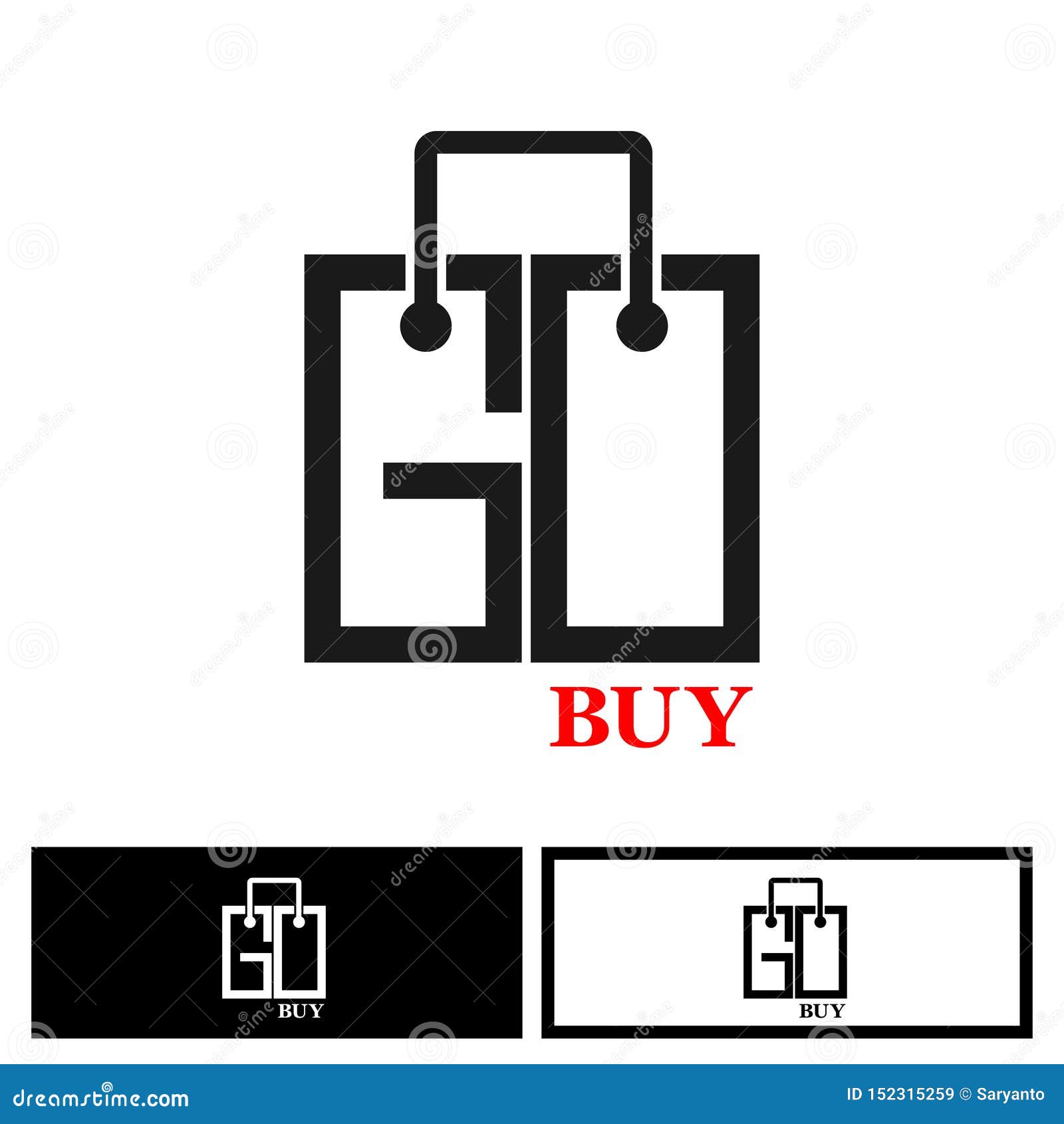 Go Buy Stock Icons. Flat Set Icon. Label Stock Vector - Illustration of ...