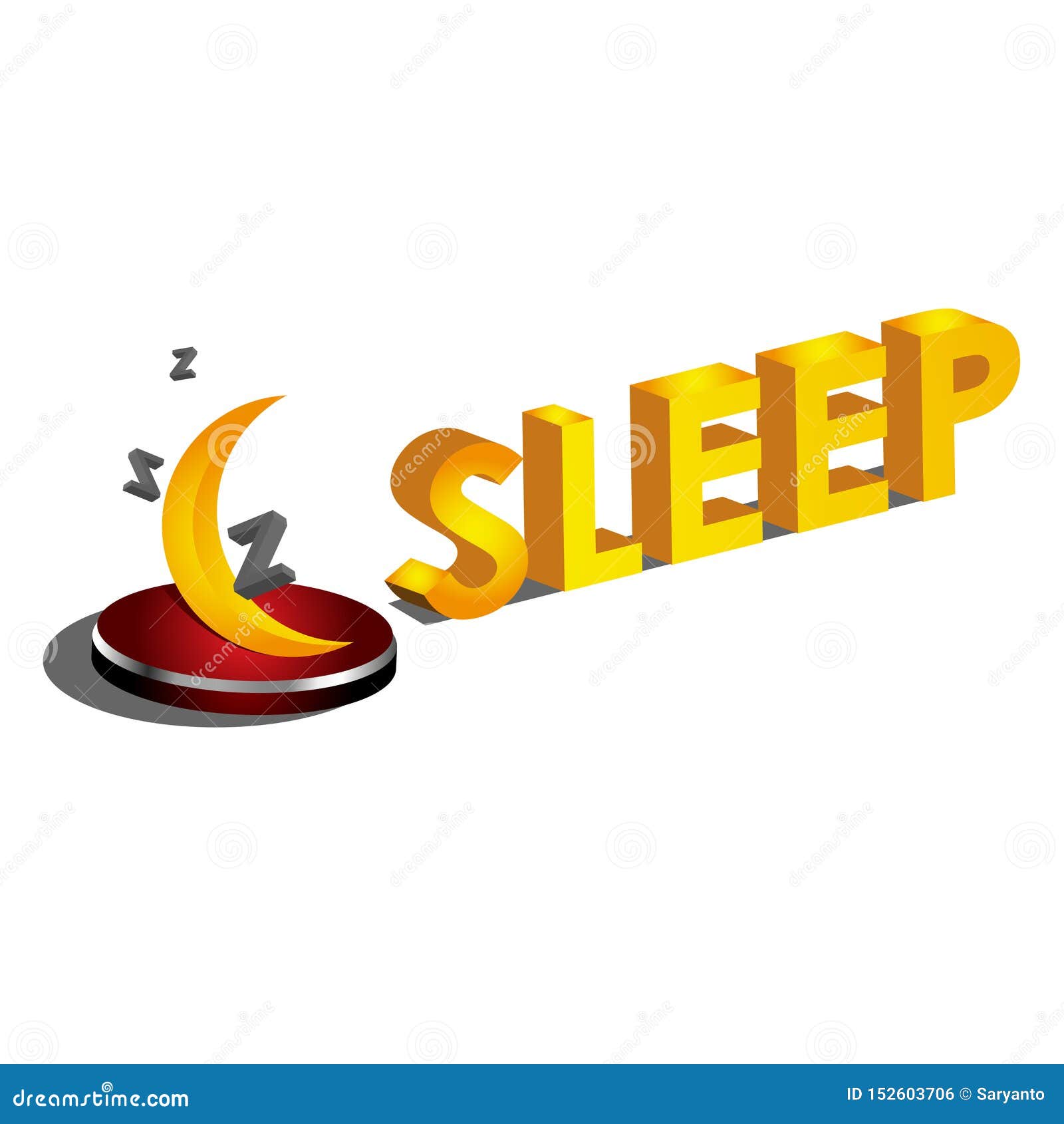 Sleep Text Lettering And Sleep Mask Illustration. Colorful Cartoon ...