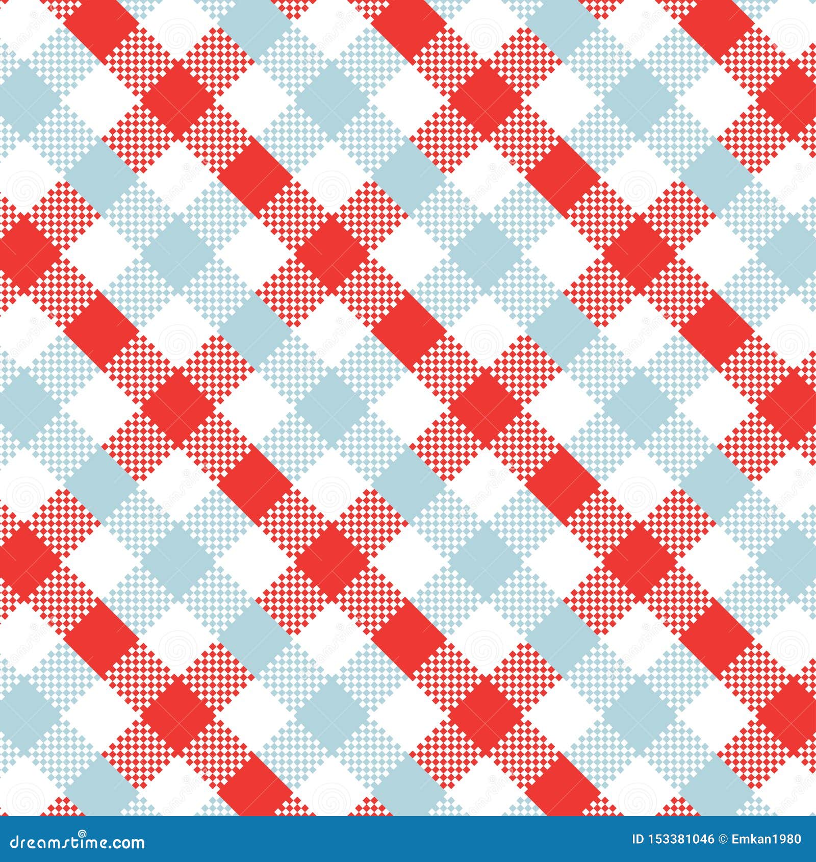 Red Gingham pattern. stock illustration. Illustration of check - 153381046