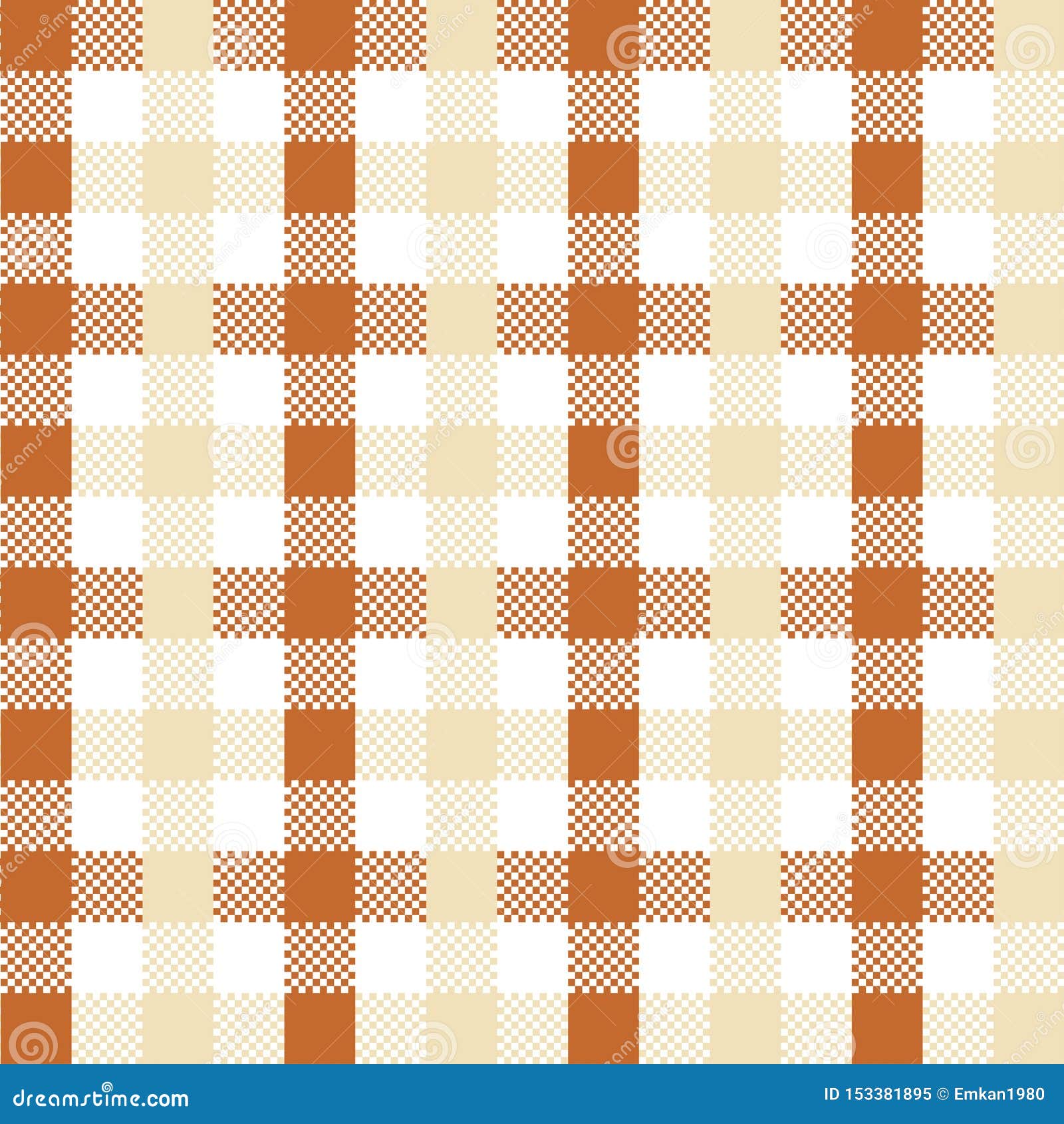Light Brown Gingham Pattern. Stock Illustration - Illustration of ...