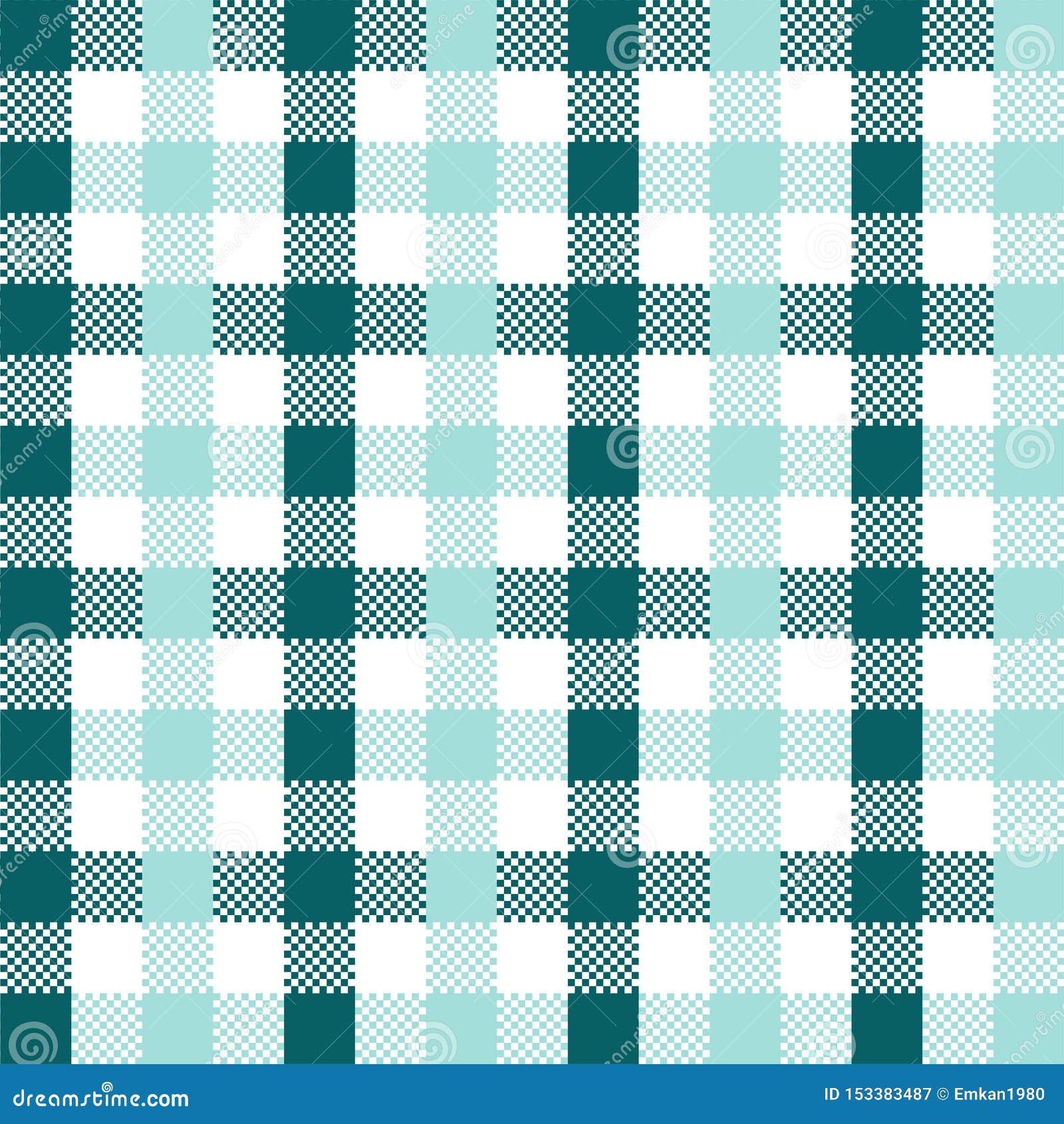 Dark Green Gingham Pattern. Stock Illustration - Illustration of ...