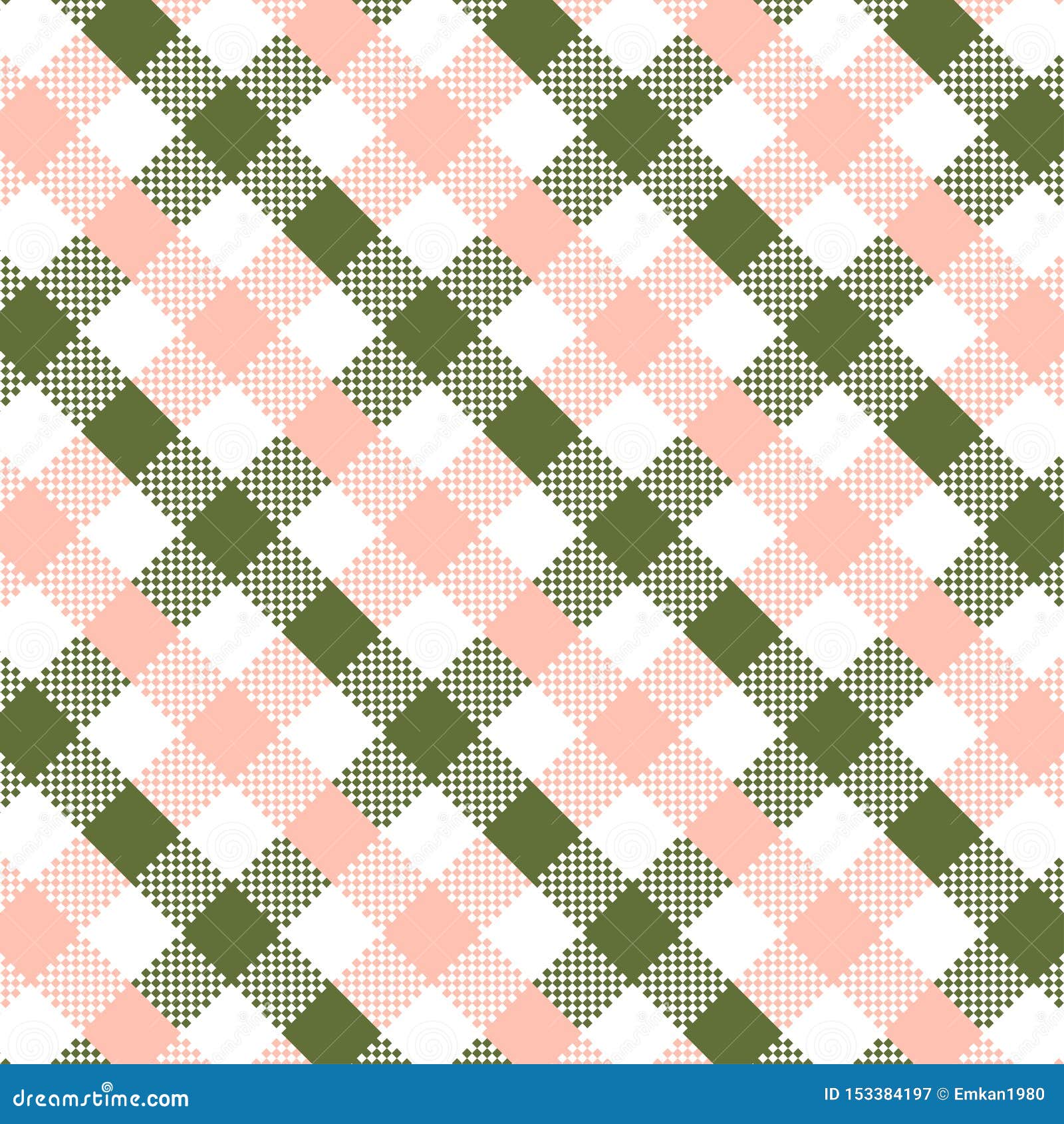 Oliven Green Gingham Pattern. Royalty-Free Illustration | CartoonDealer ...