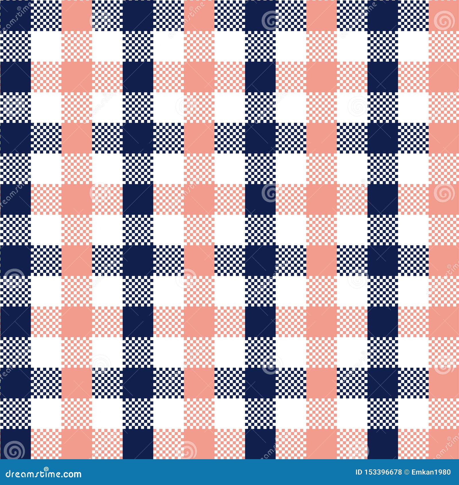 Dark Blue Gingham pattern. stock illustration. Illustration of ...