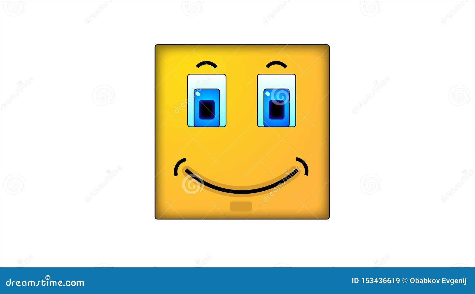 Square smilies stock illustration. Illustration of unusual - 153436619