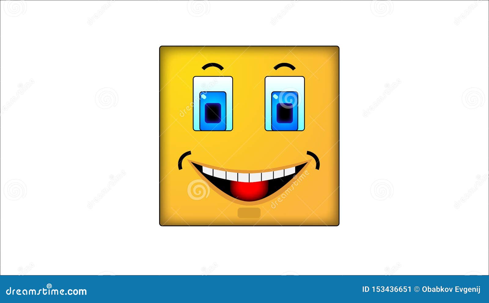 Square smilies. Joy stock illustration. Illustration of square - 153436651