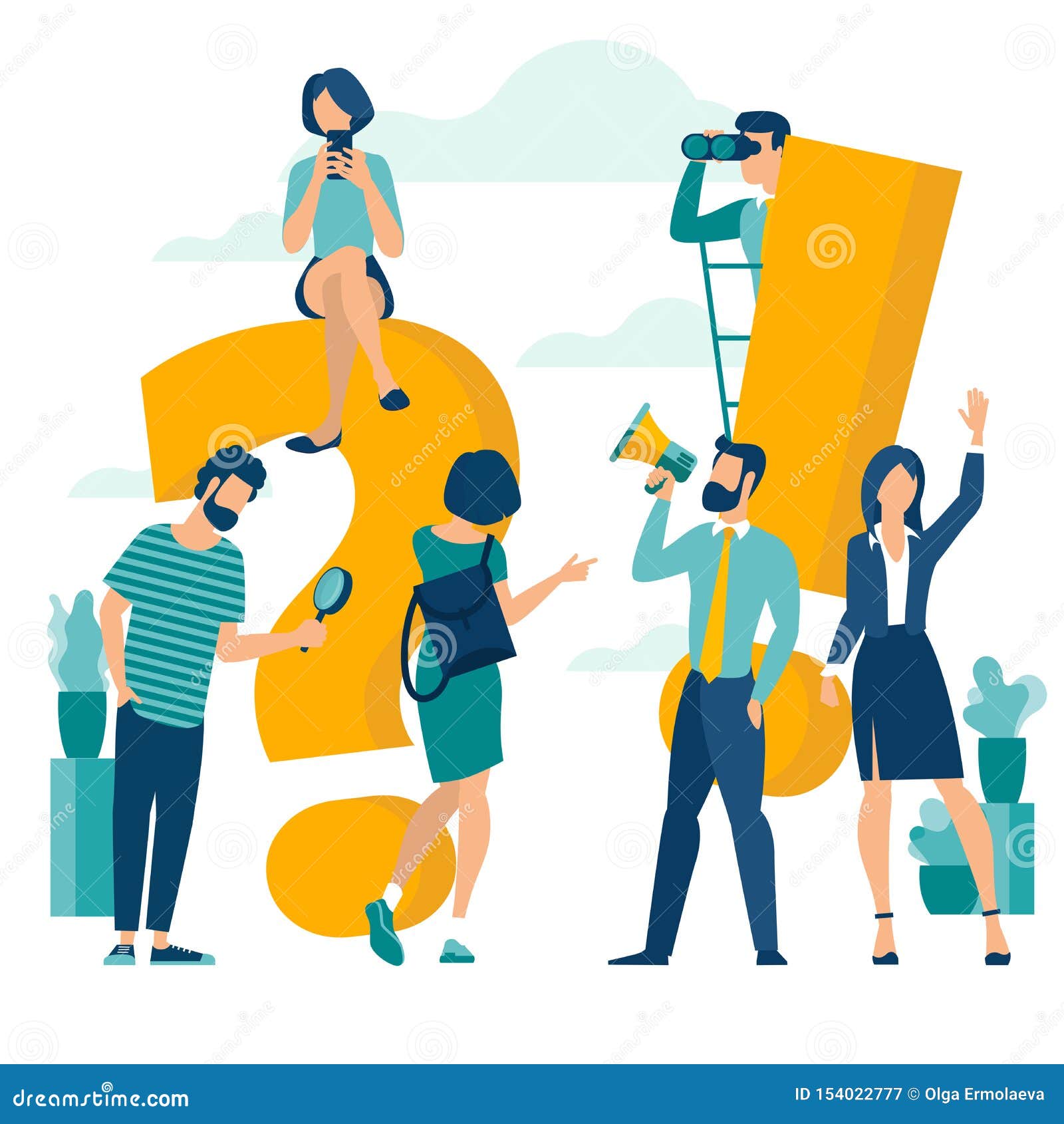 Exclamation And Question Mark. Cartoon Vector | CartoonDealer.com ...