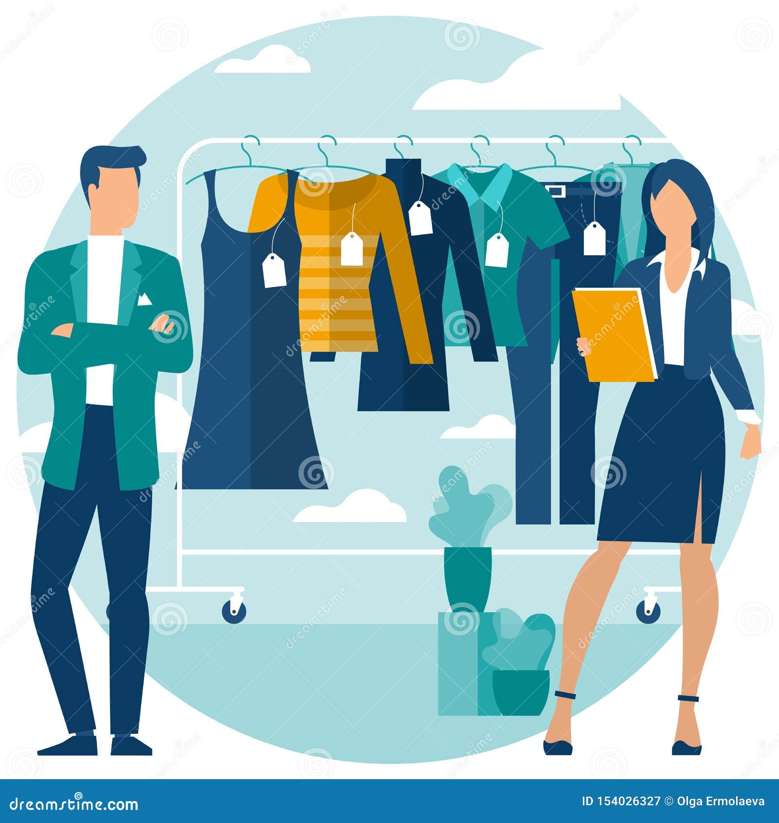 Retail Management Line Icons Signs Set. Design Collection Of Retail ...