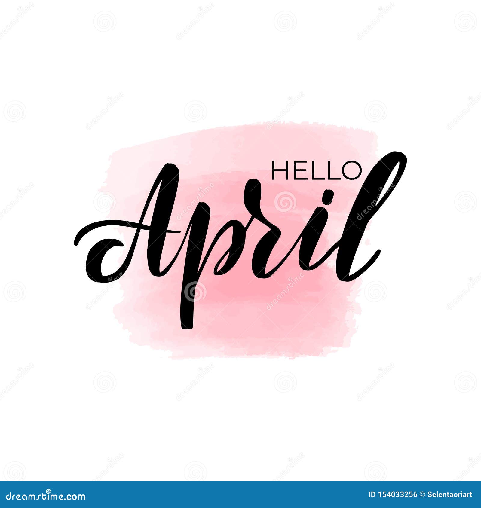 Lettering hello April stock vector. Illustration of brush - 154033256