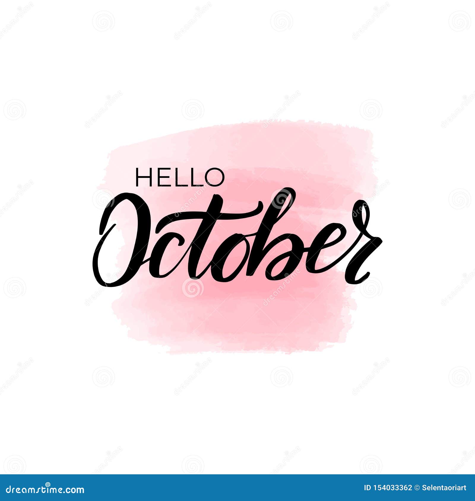Lettering hello October stock vector. Illustration of fall - 154033362