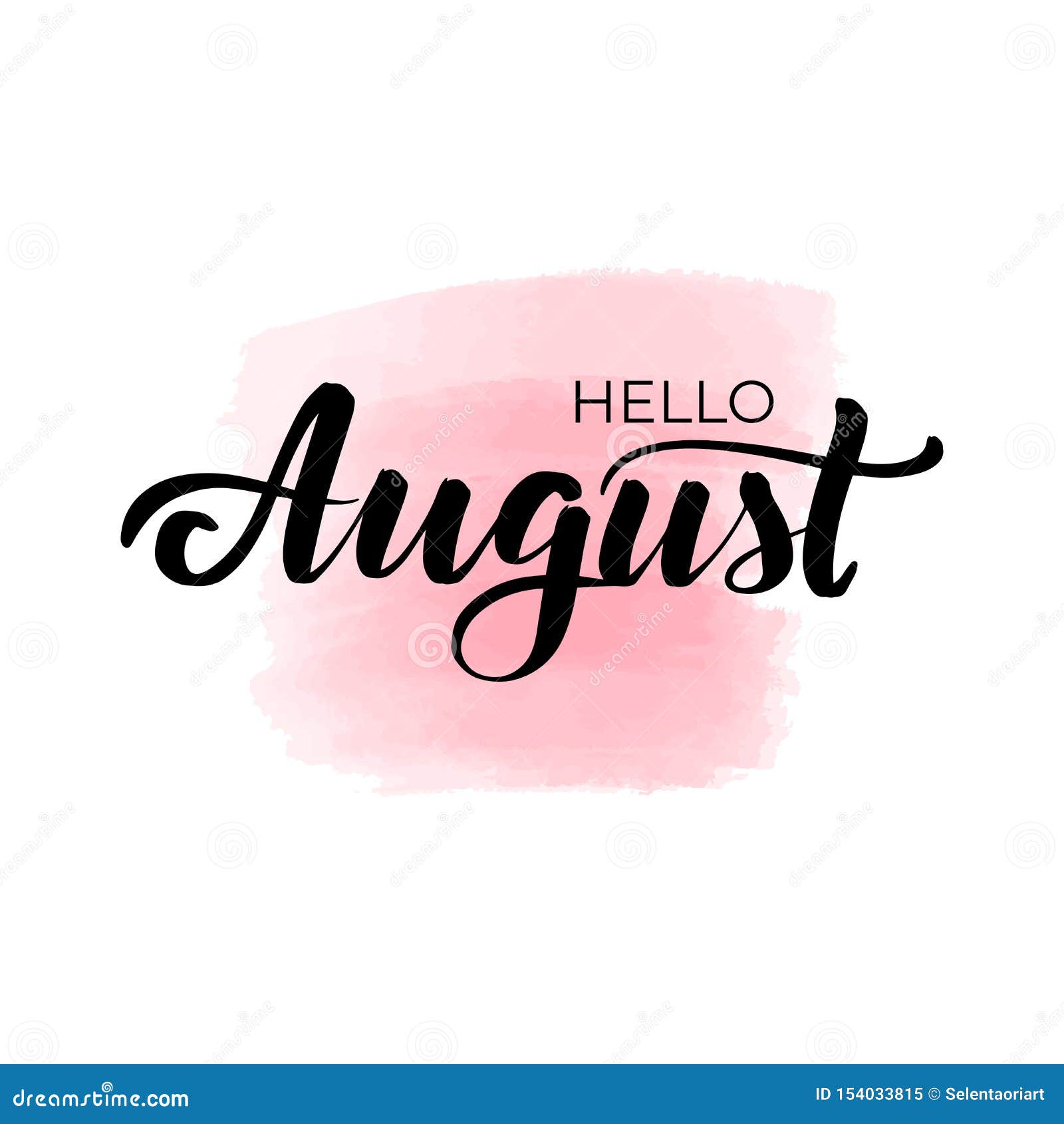Lettering hello August stock vector. Illustration of font - 154033815