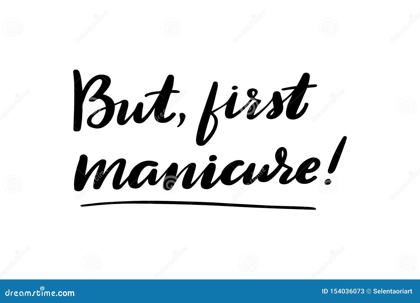 Lettering but First Manicure Stock Vector - Illustration of element ...