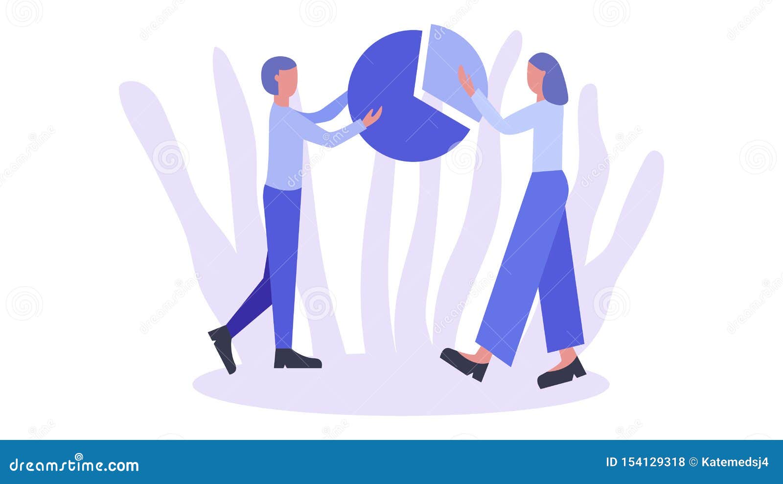 Two People Connecting Chart Elements. Business Metaphor. Team Concept ...